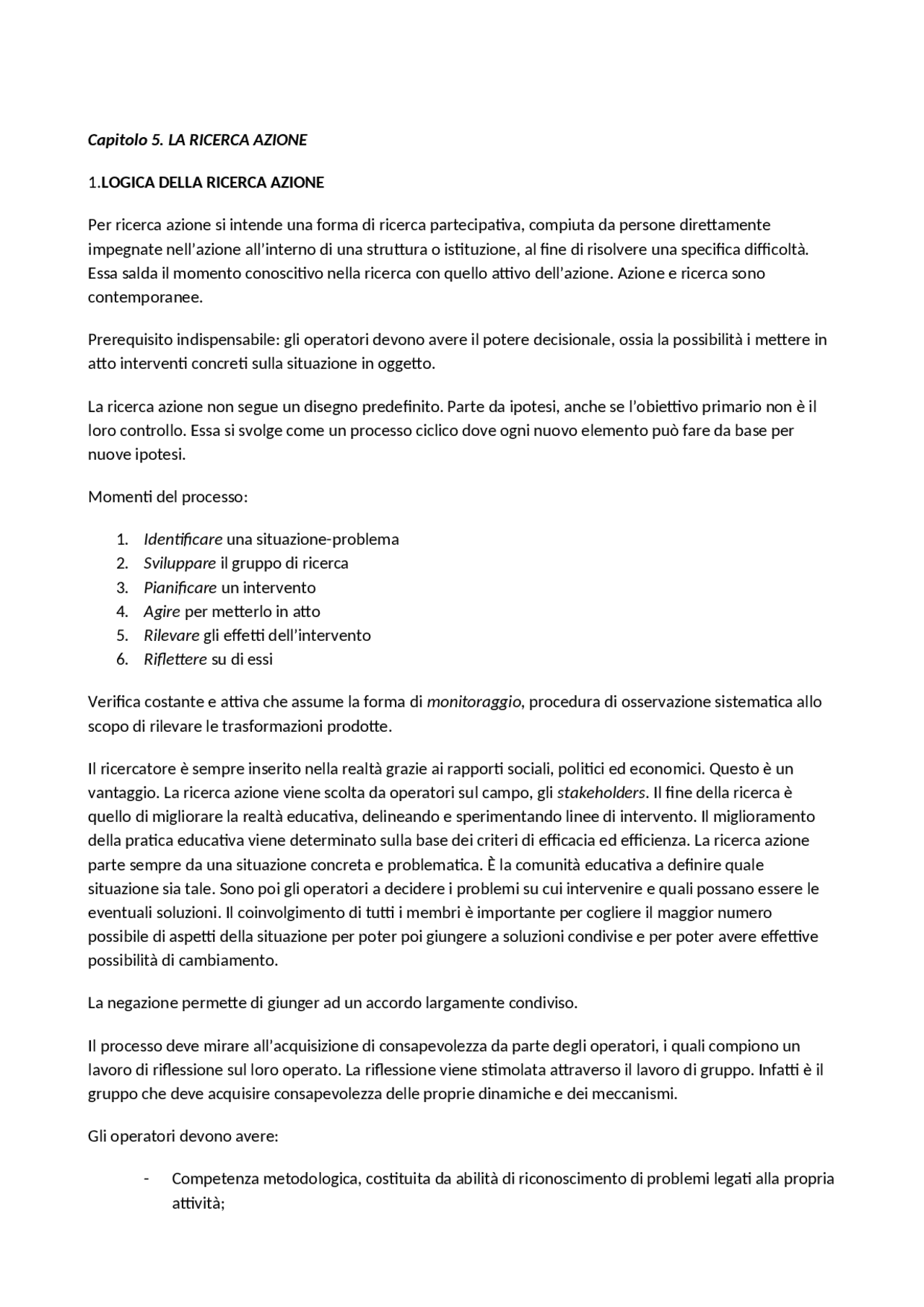 Riassunto Di Empirica Docsity