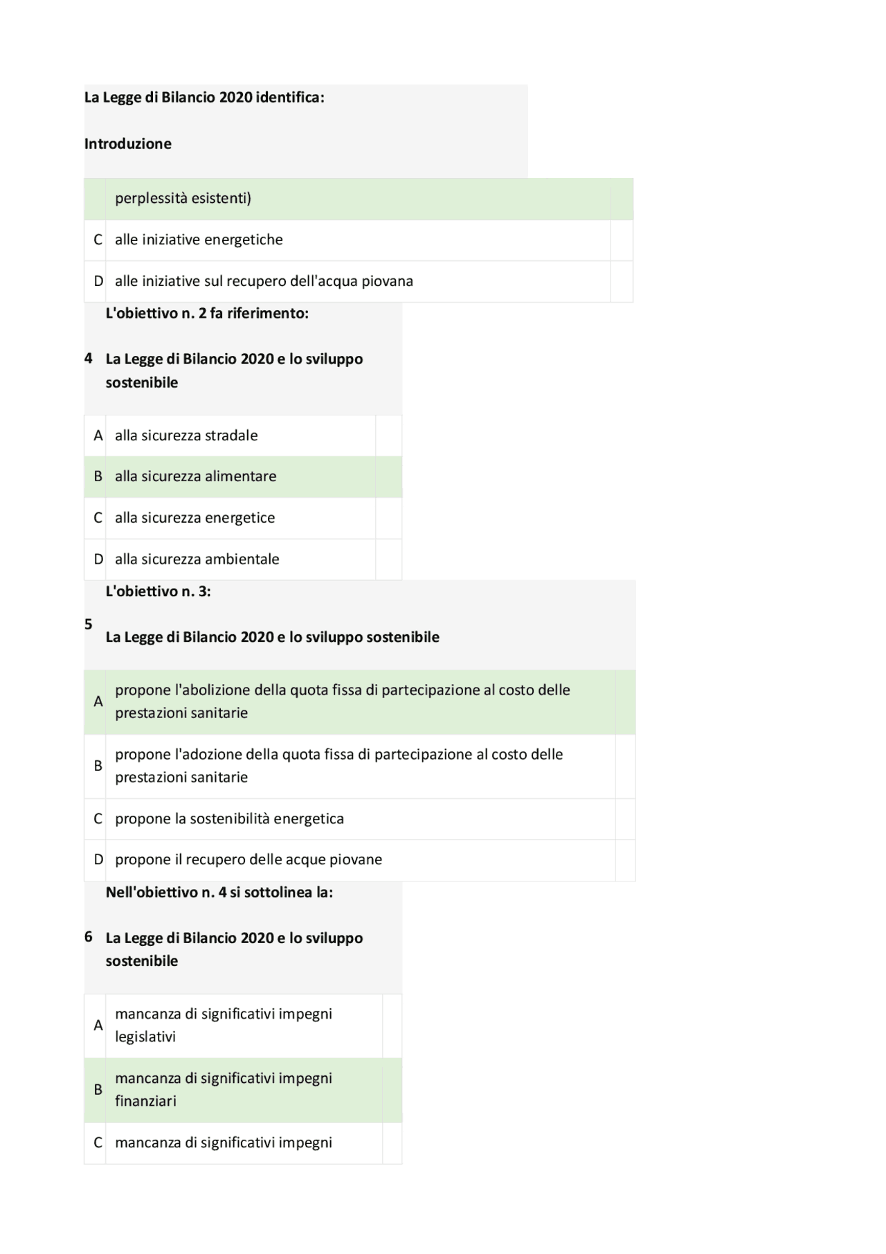 Test delle Lezioni - Valutazione economica dei progetti 100-110 ...