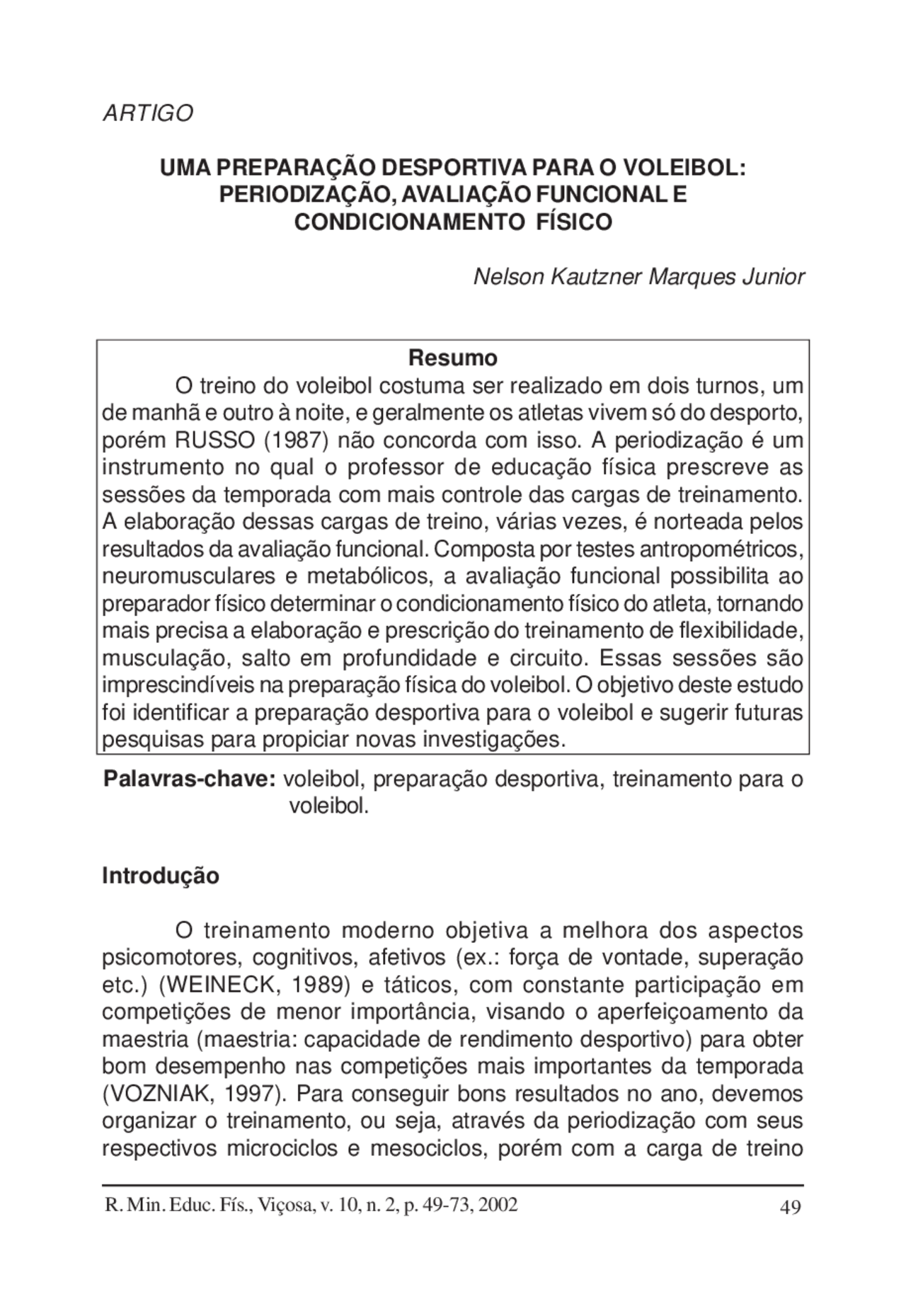 Treinamento No Voleibol Docsity