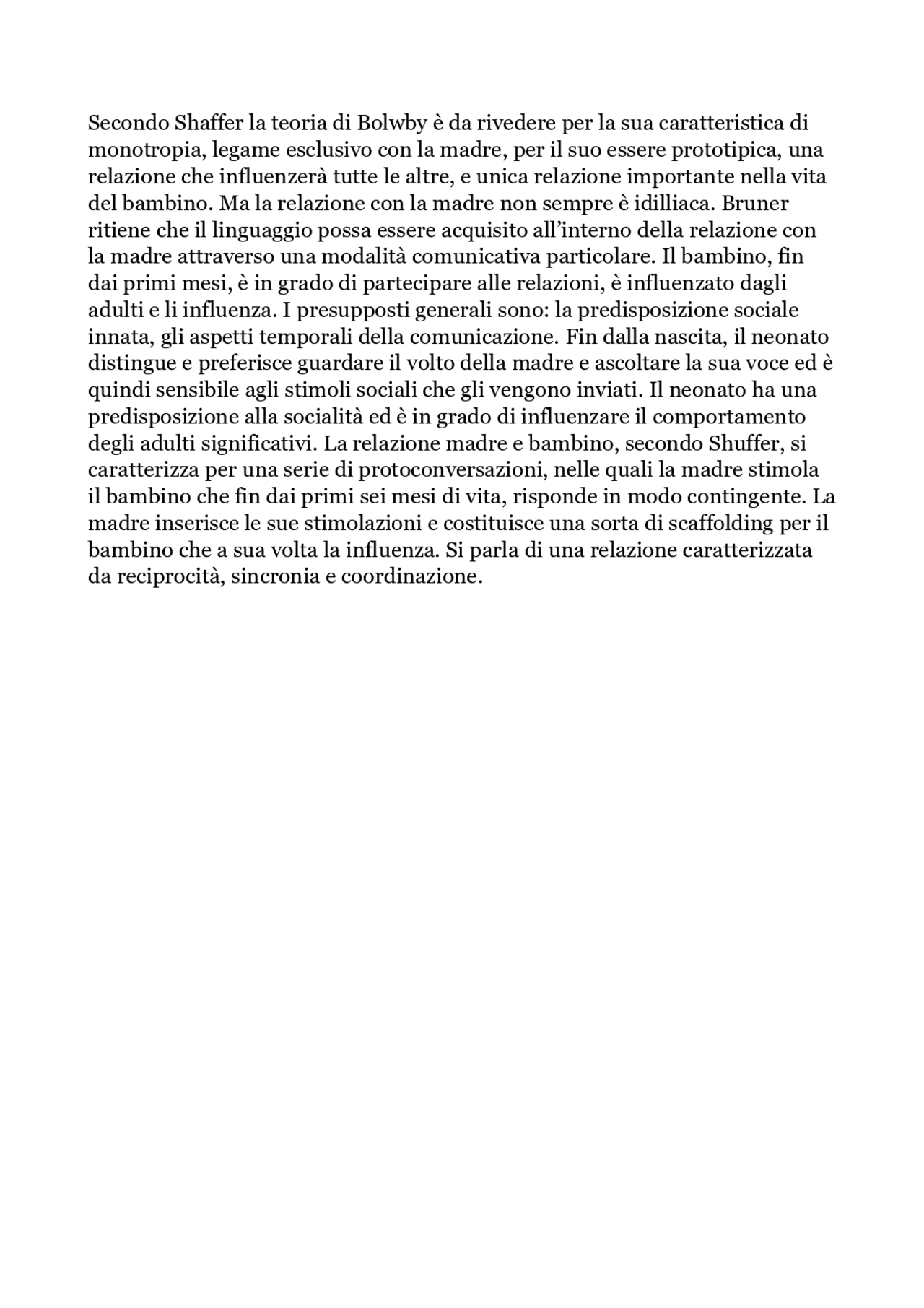 Rudolph Schaffer e la sua psicologia - Docsity