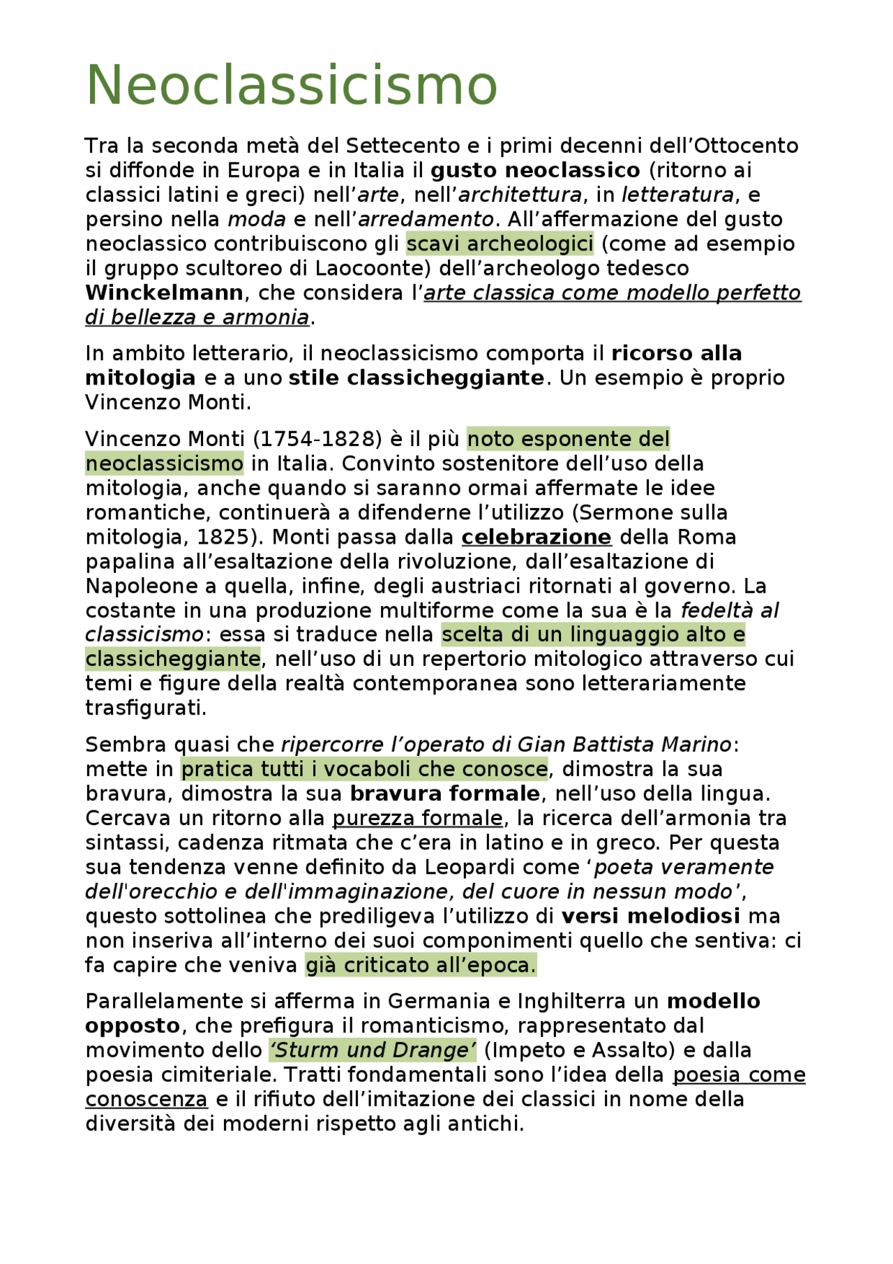 Appunti Vita E Opere Italiano 600 Docsity