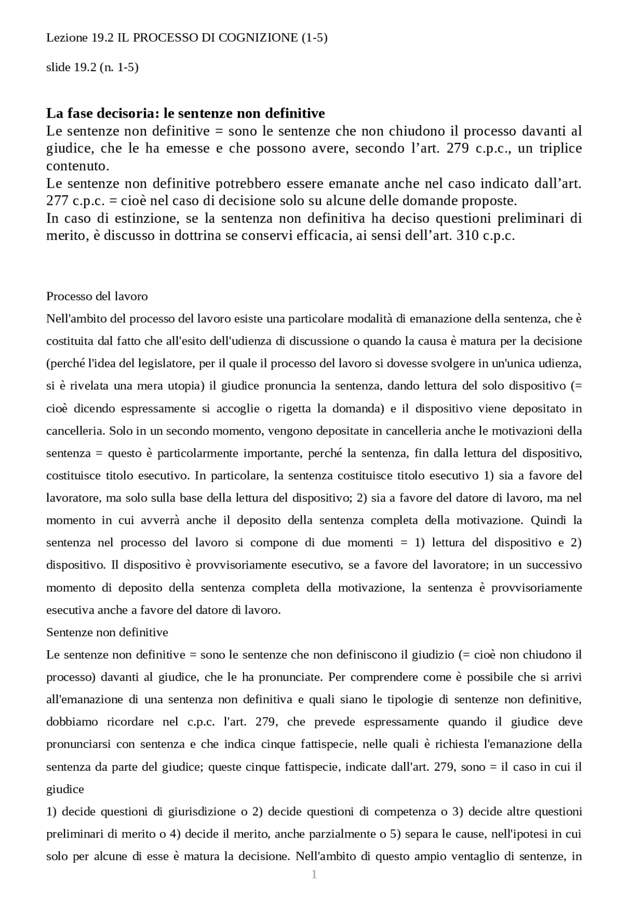 Diritto Processuale Civile Docsity