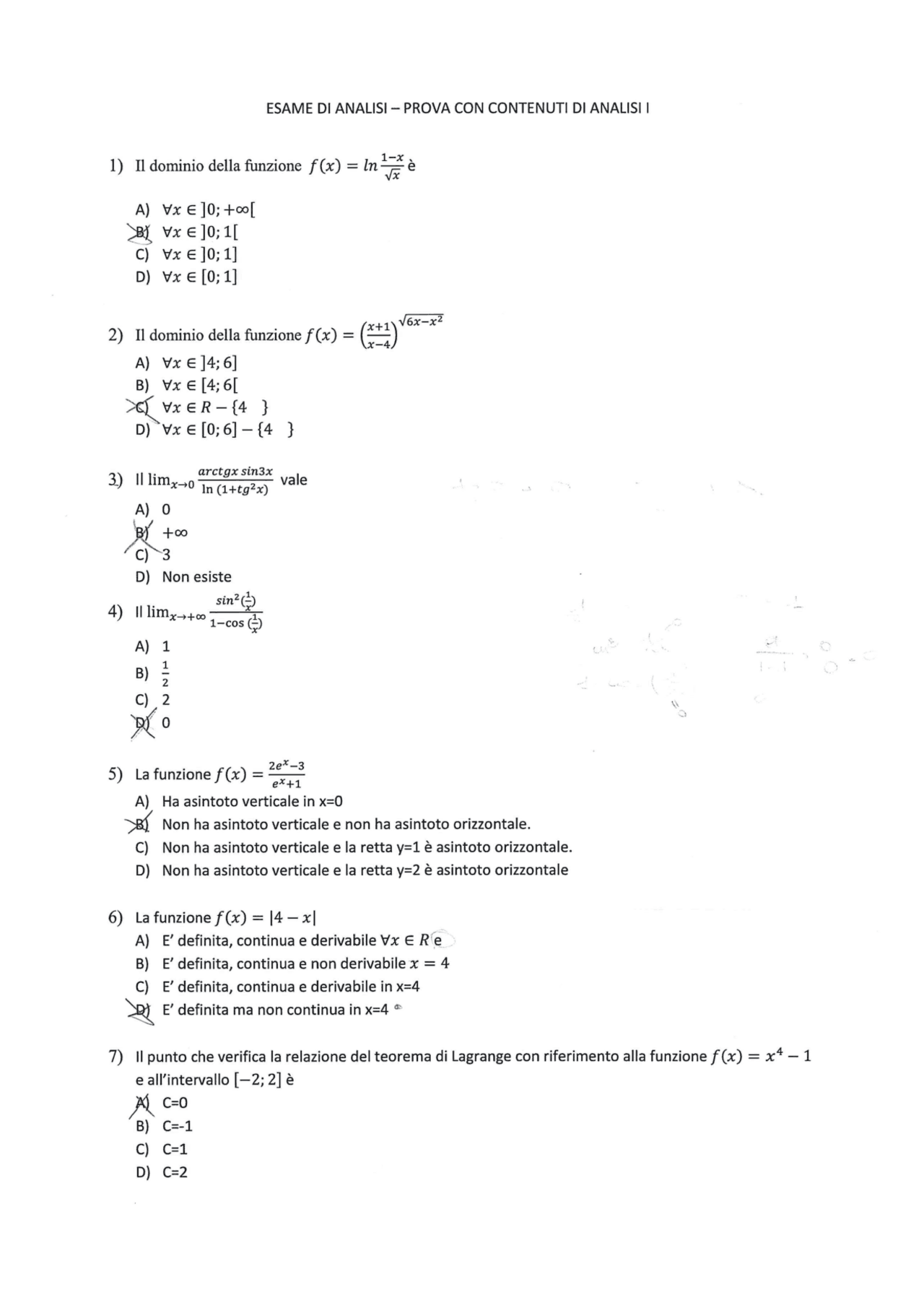Elaborato Di Analisi Matematica Docsity