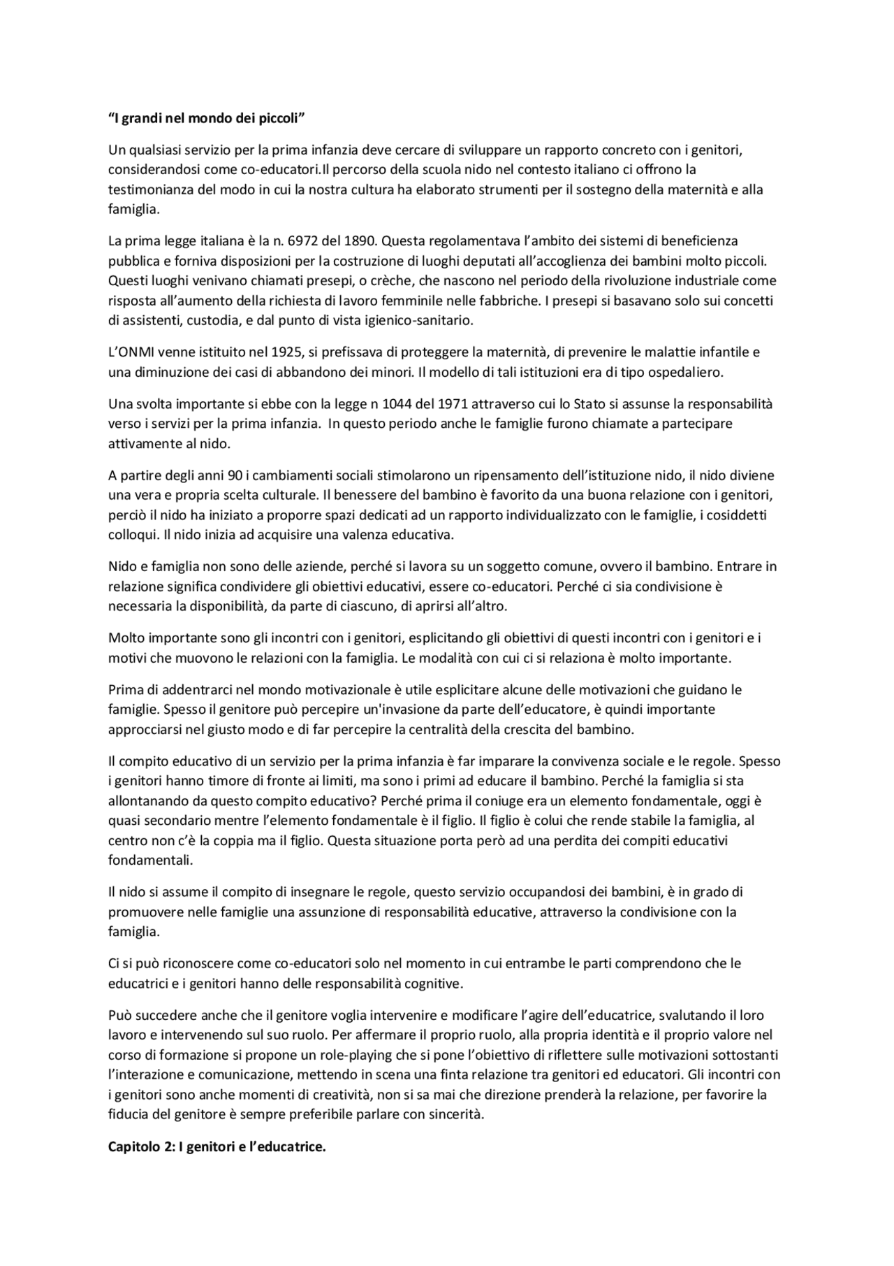 I Grandi Nel Mondo Di Piccoli Docsity