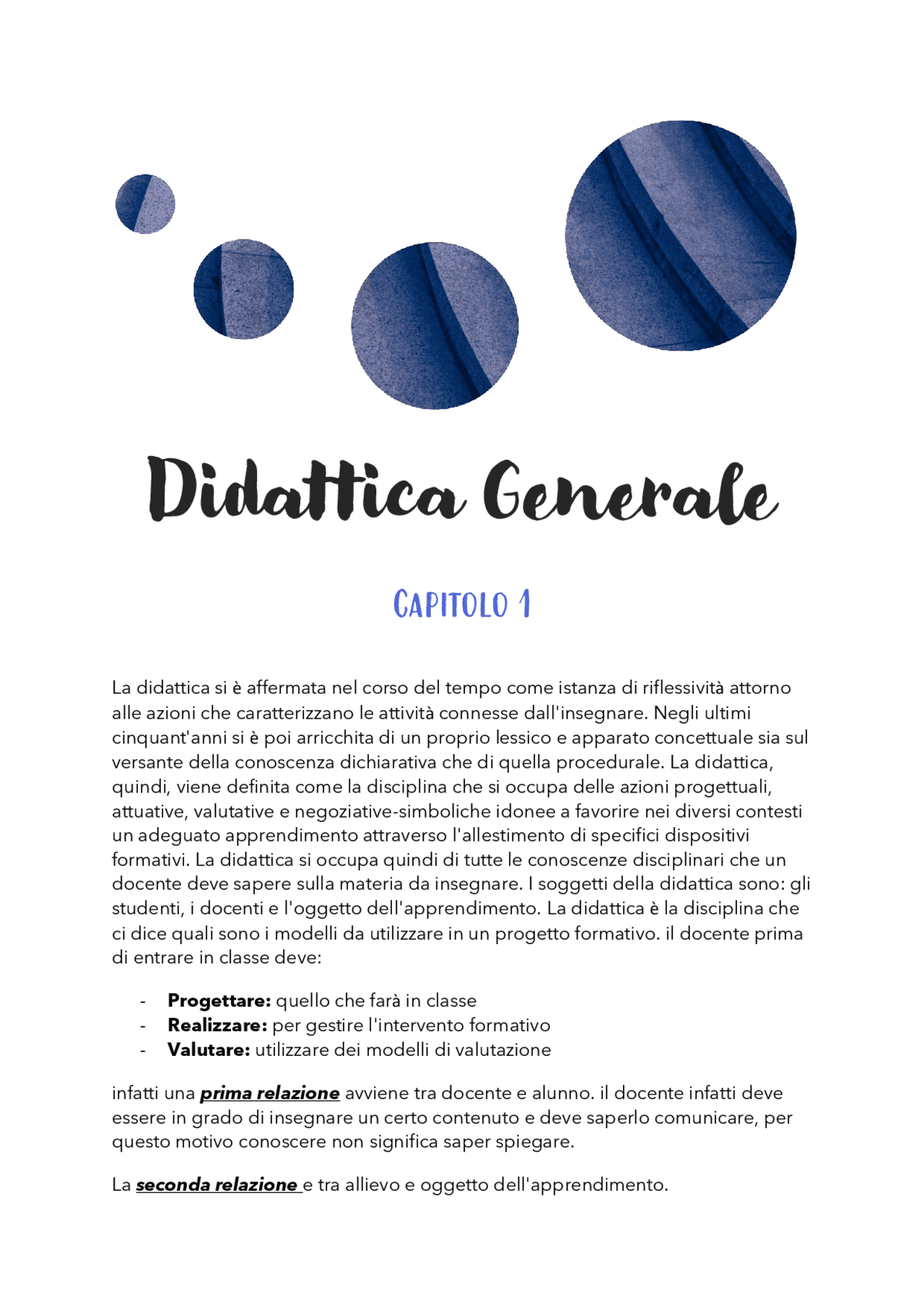 Sintesi Del Libro Fondamenti Di Didattica Teorie E Prassi Dei