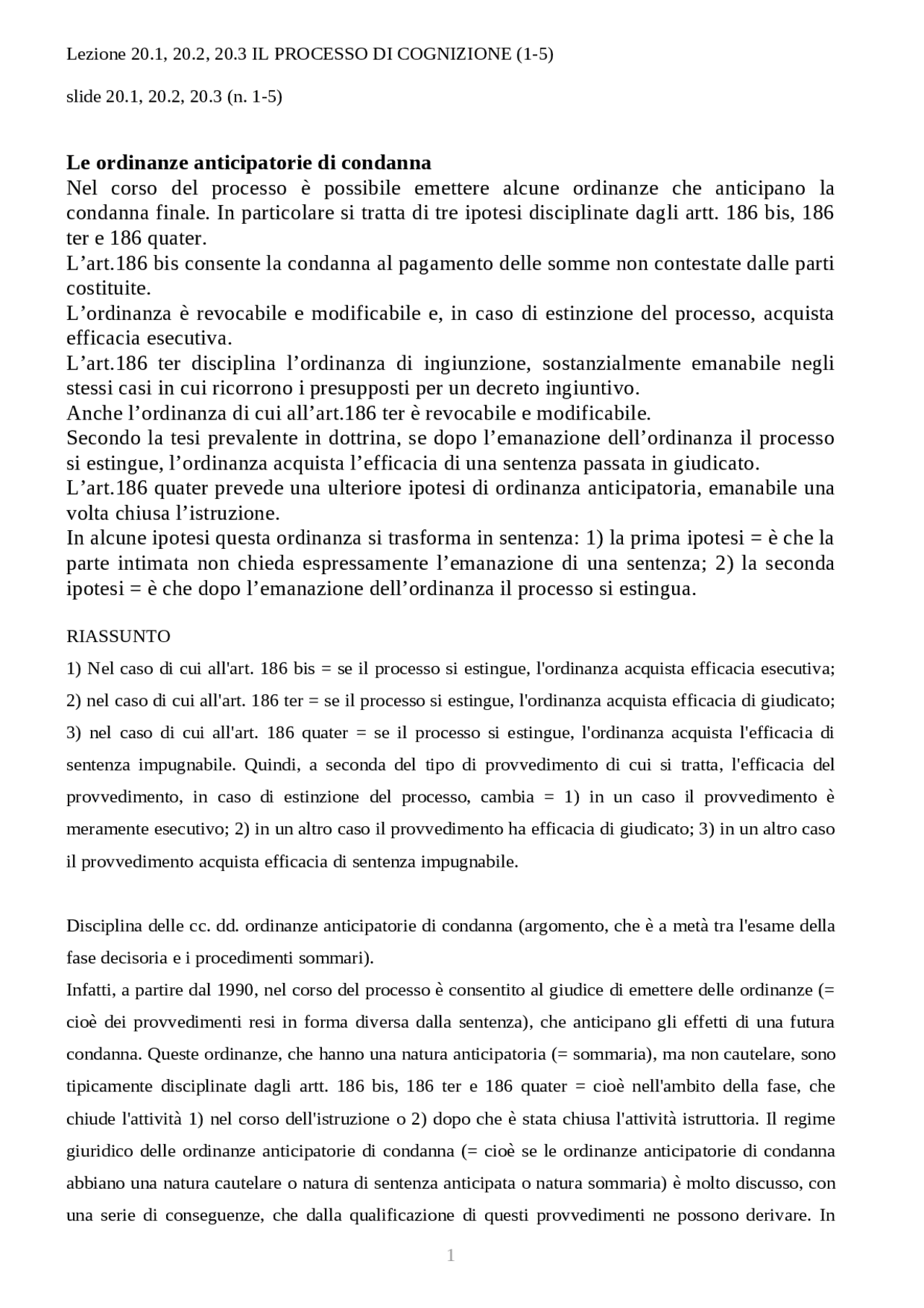 Diritto Processuale Civile Docsity