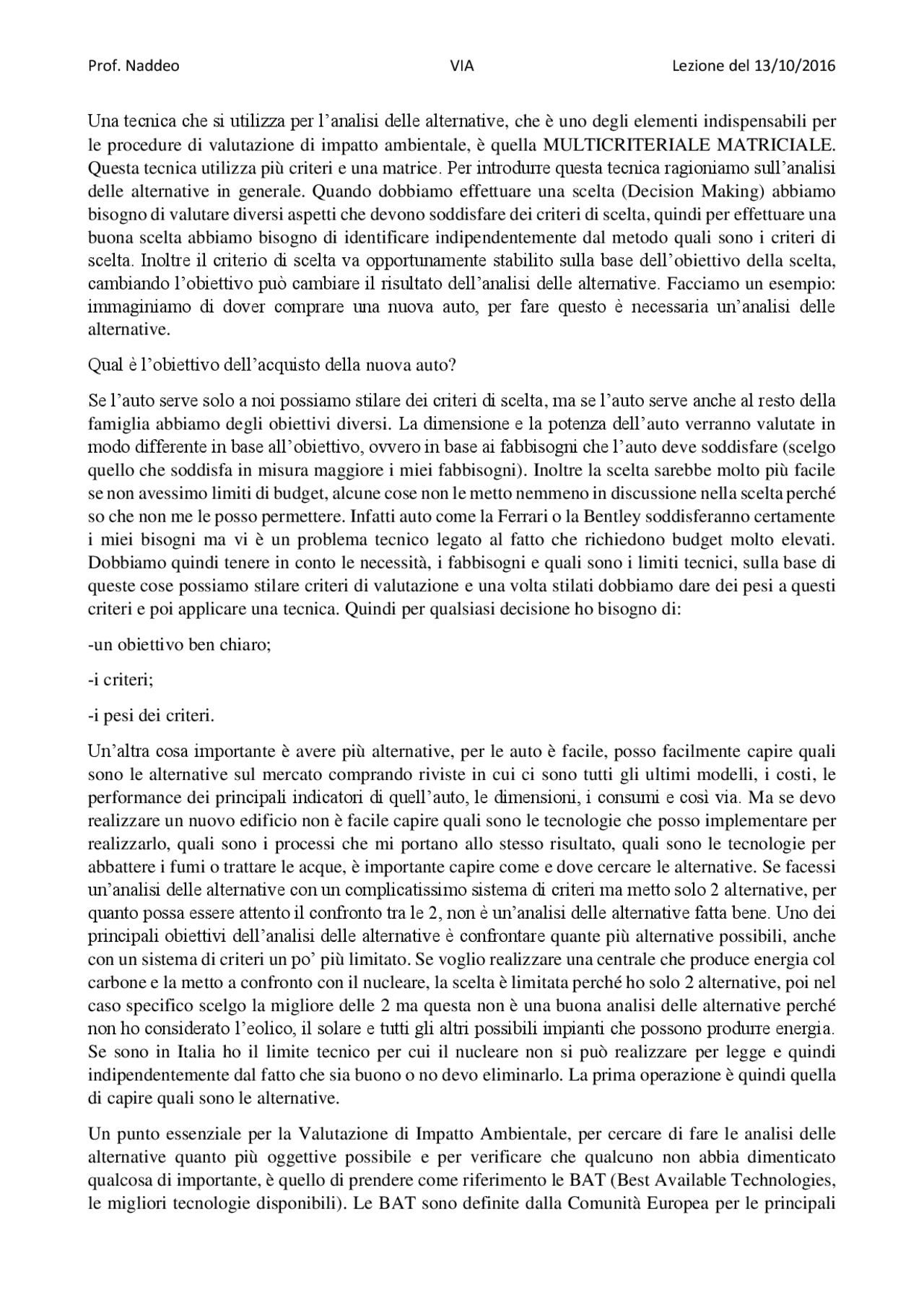 Valutazione Di Impatto Ambientale Appunti Di Scienze Ambientali Docsity