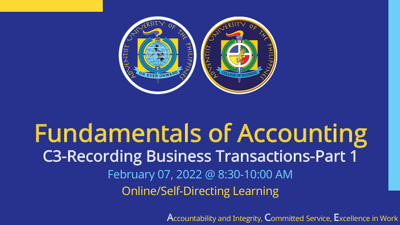 Fundamentals Of Accounting Journal Entry Docsity