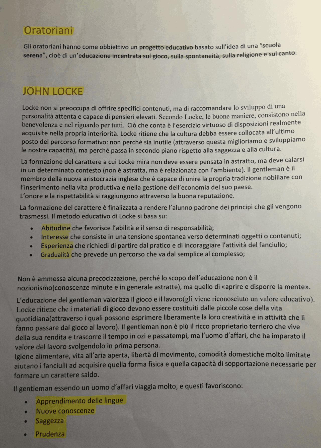 Appunti Di Scienze Umane John Locke Docsity