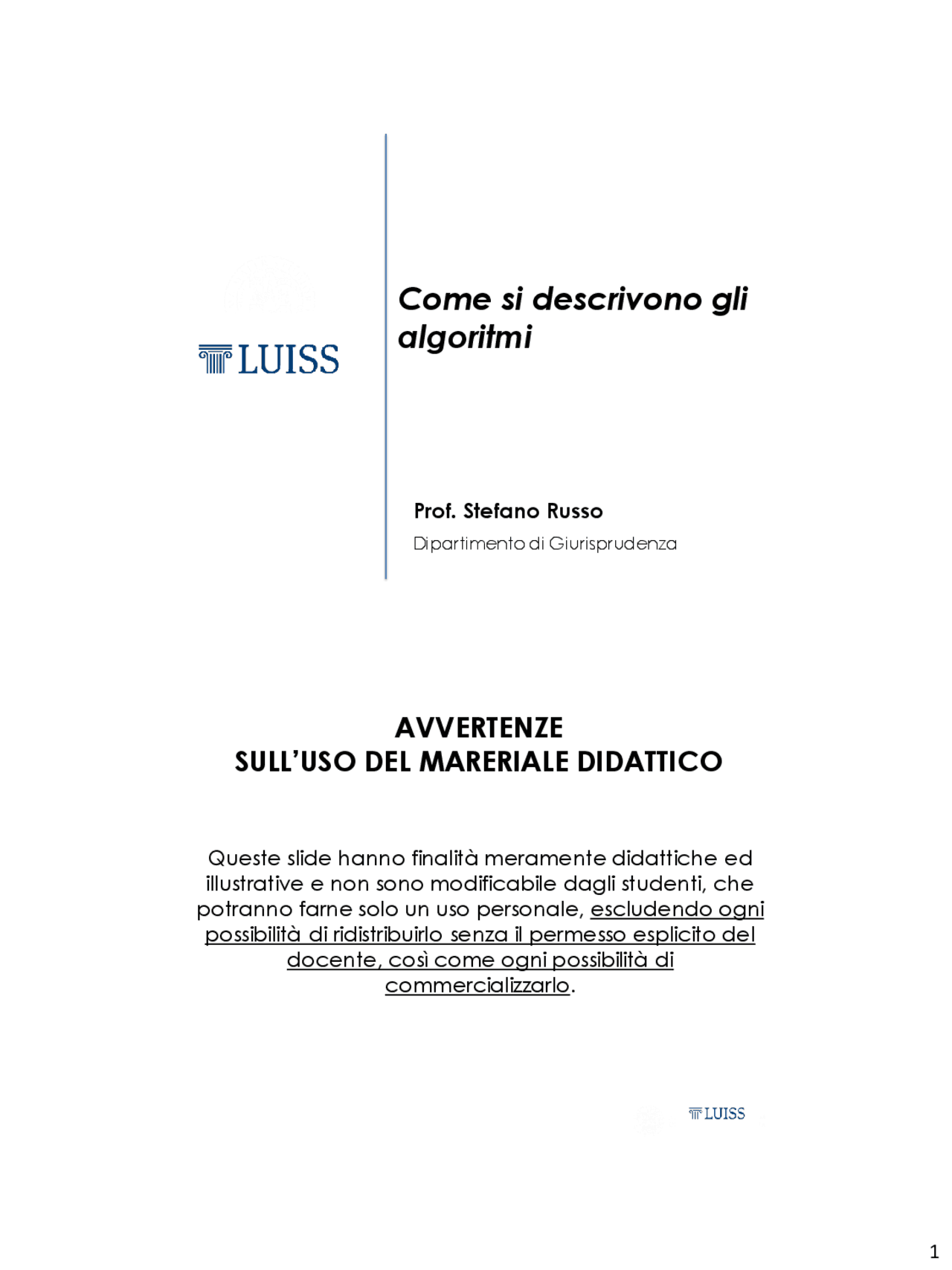 Descrizione Degli Algoritmi Docsity