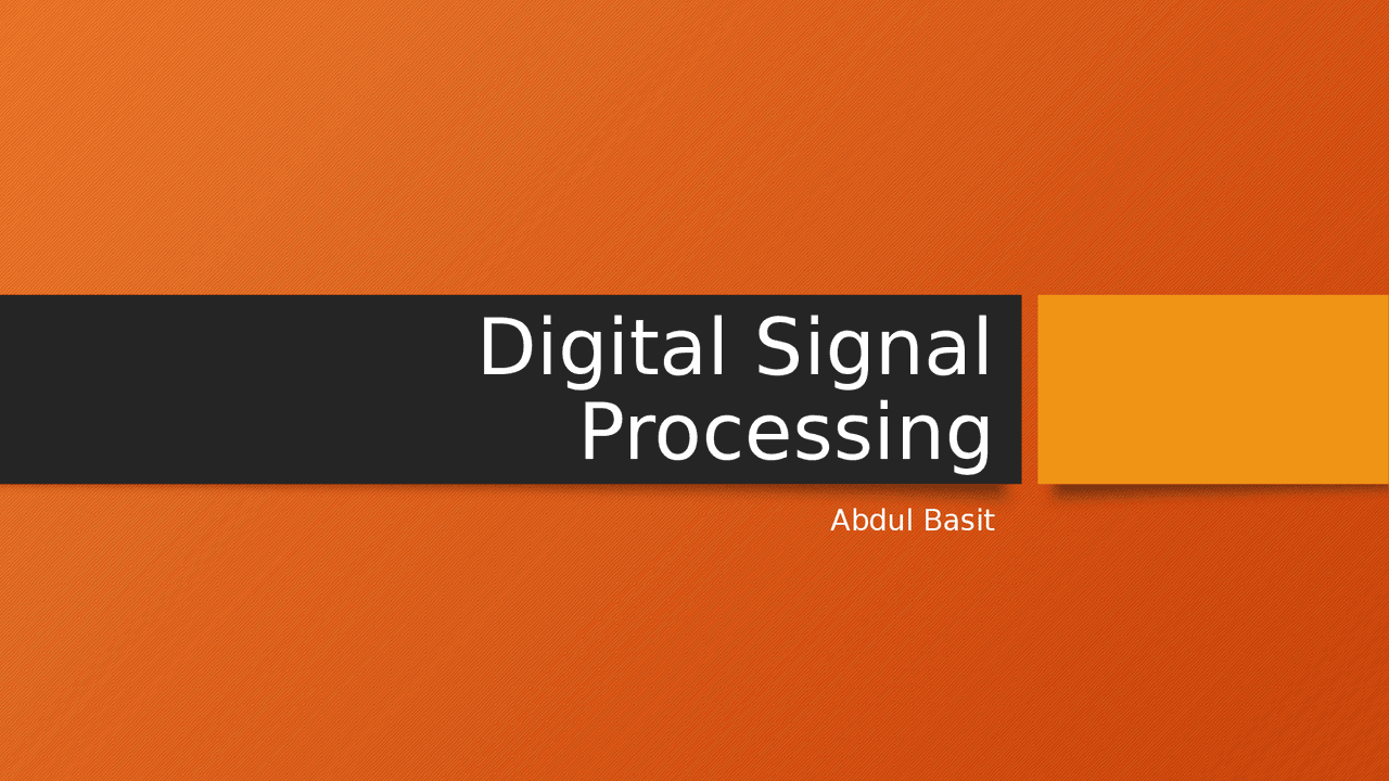 Digital signal processing - Docsity