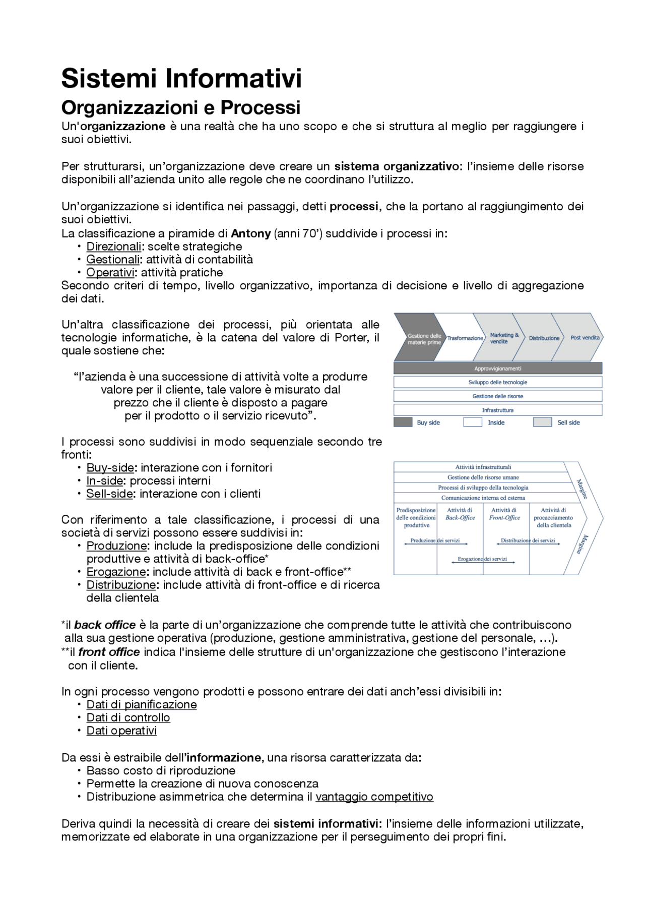 Dispensa Di Sistemi Informativi Dispense Di Sistemi Informativi Docsity