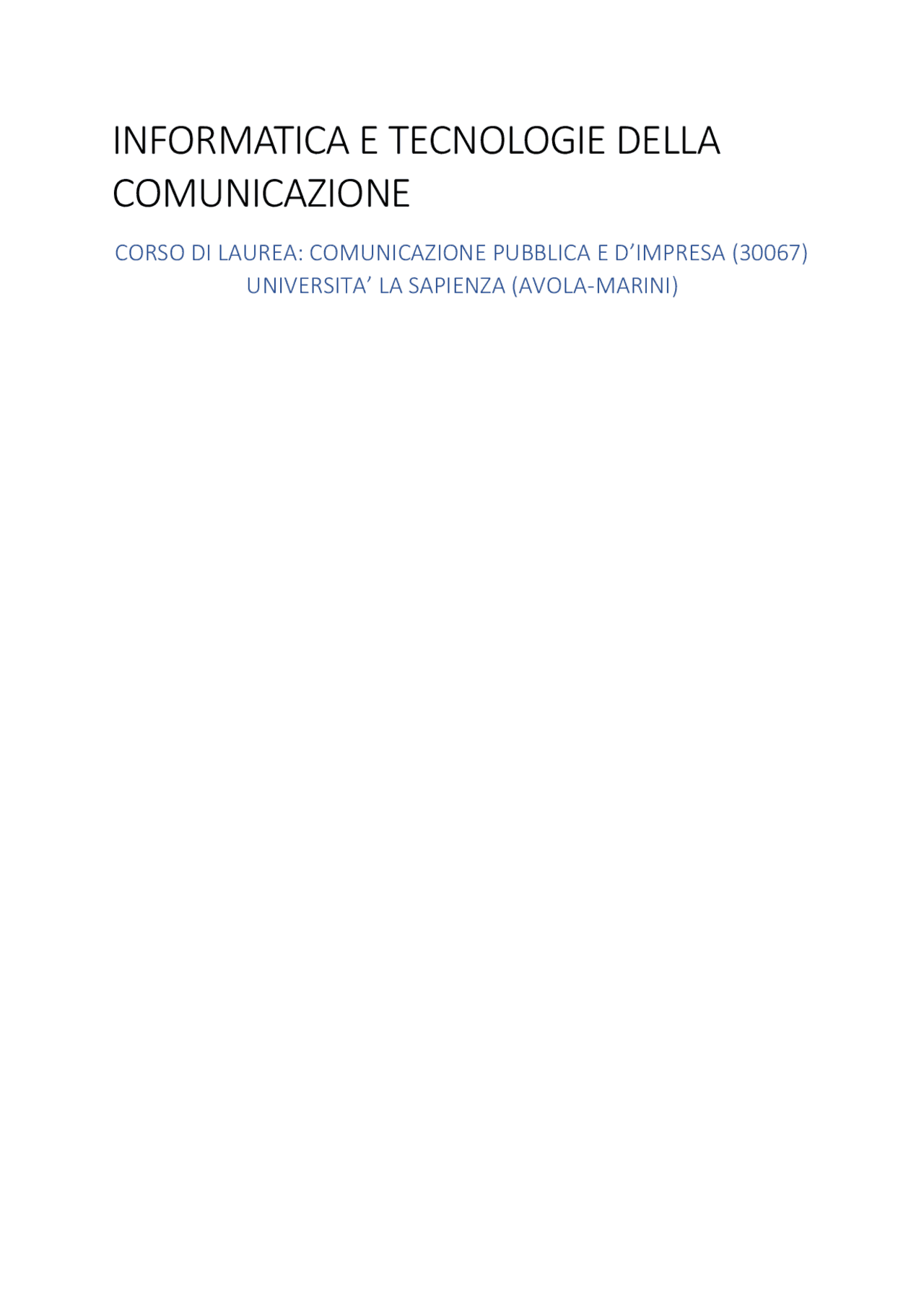 Informatica e tecnologie delle comunicazioni digitali parte A B C ...