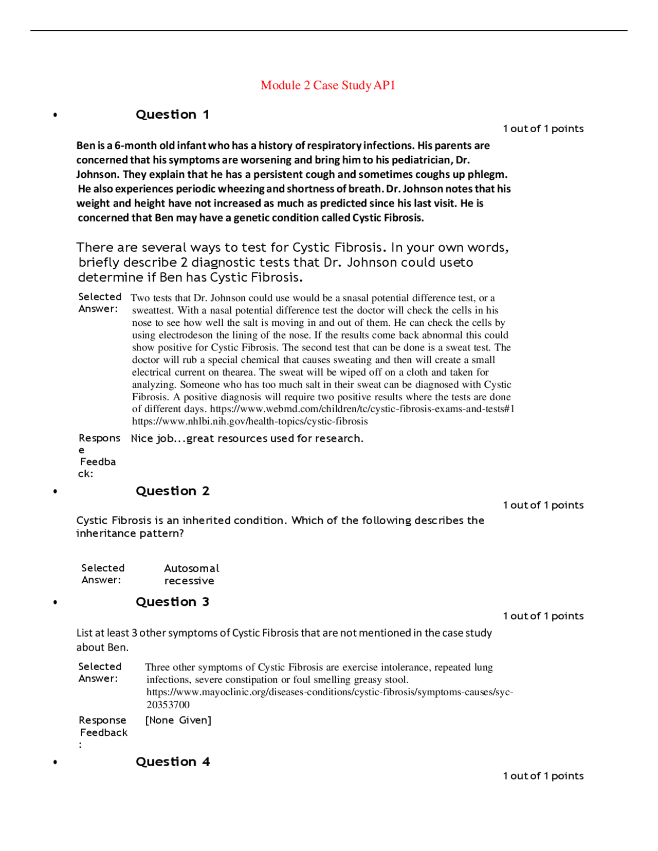 A&P 1 MA278/BSC2 Human Anatomy & Physiology /Module 2 Case Study AP1 ...