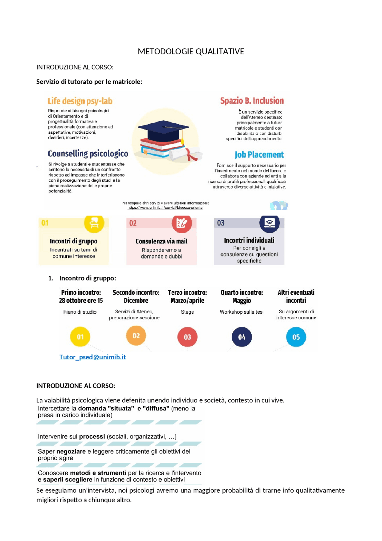 Corso Di Metodologie Qualitative Docsity