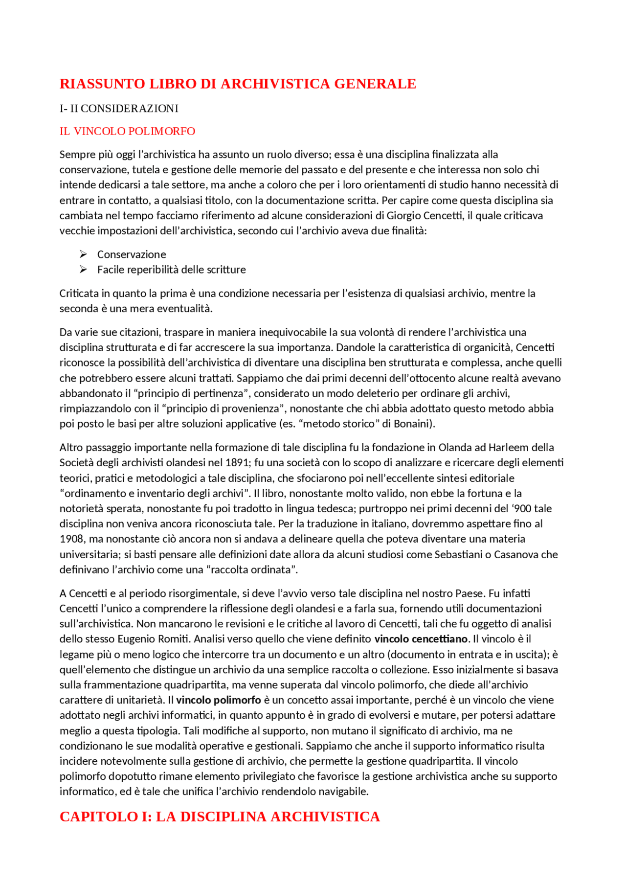 Libro Archivistica generale - Docsity