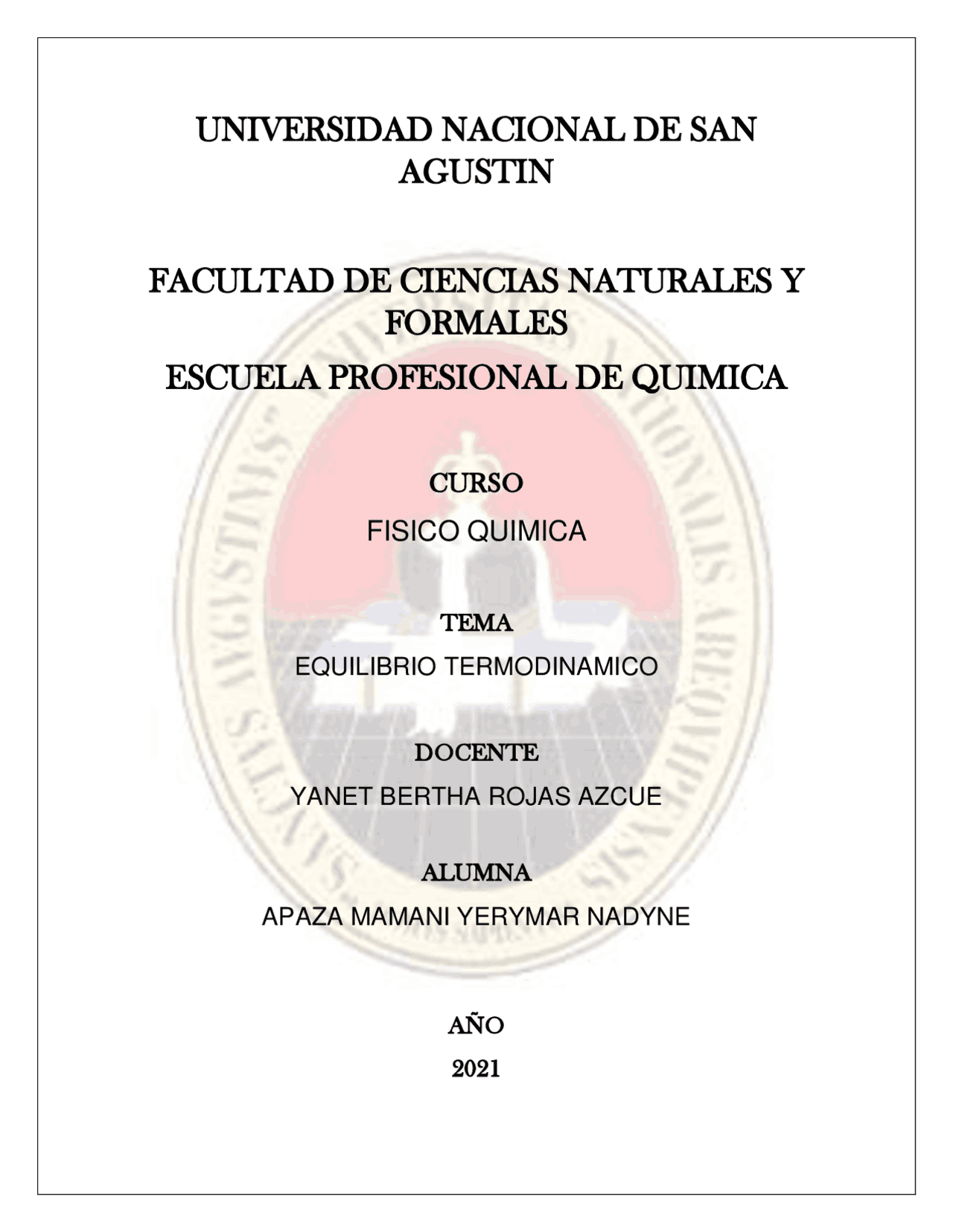 Fisico Quimica Termodinamica Docsity