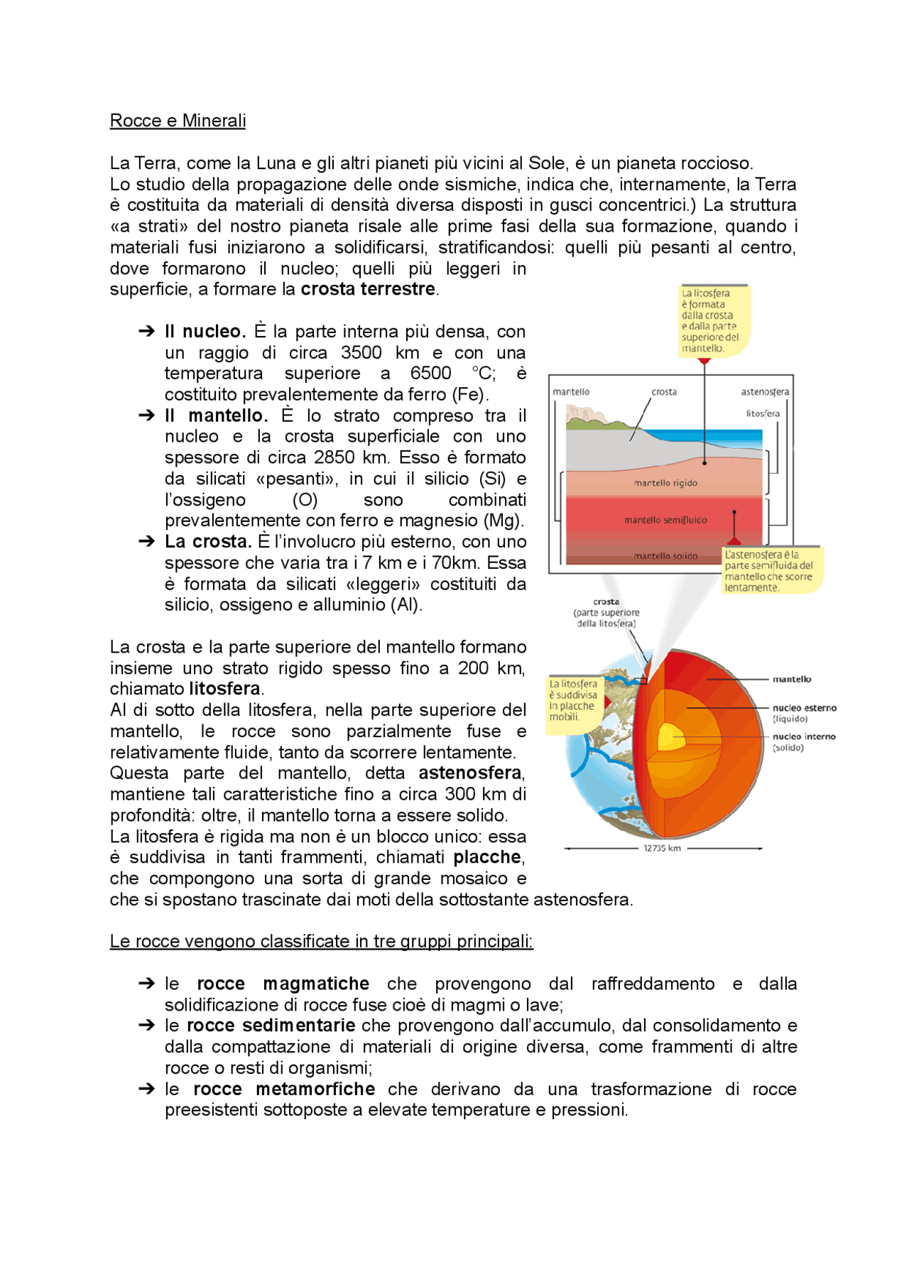 Appunti Di Scienze Minerali E Rocce Docsity