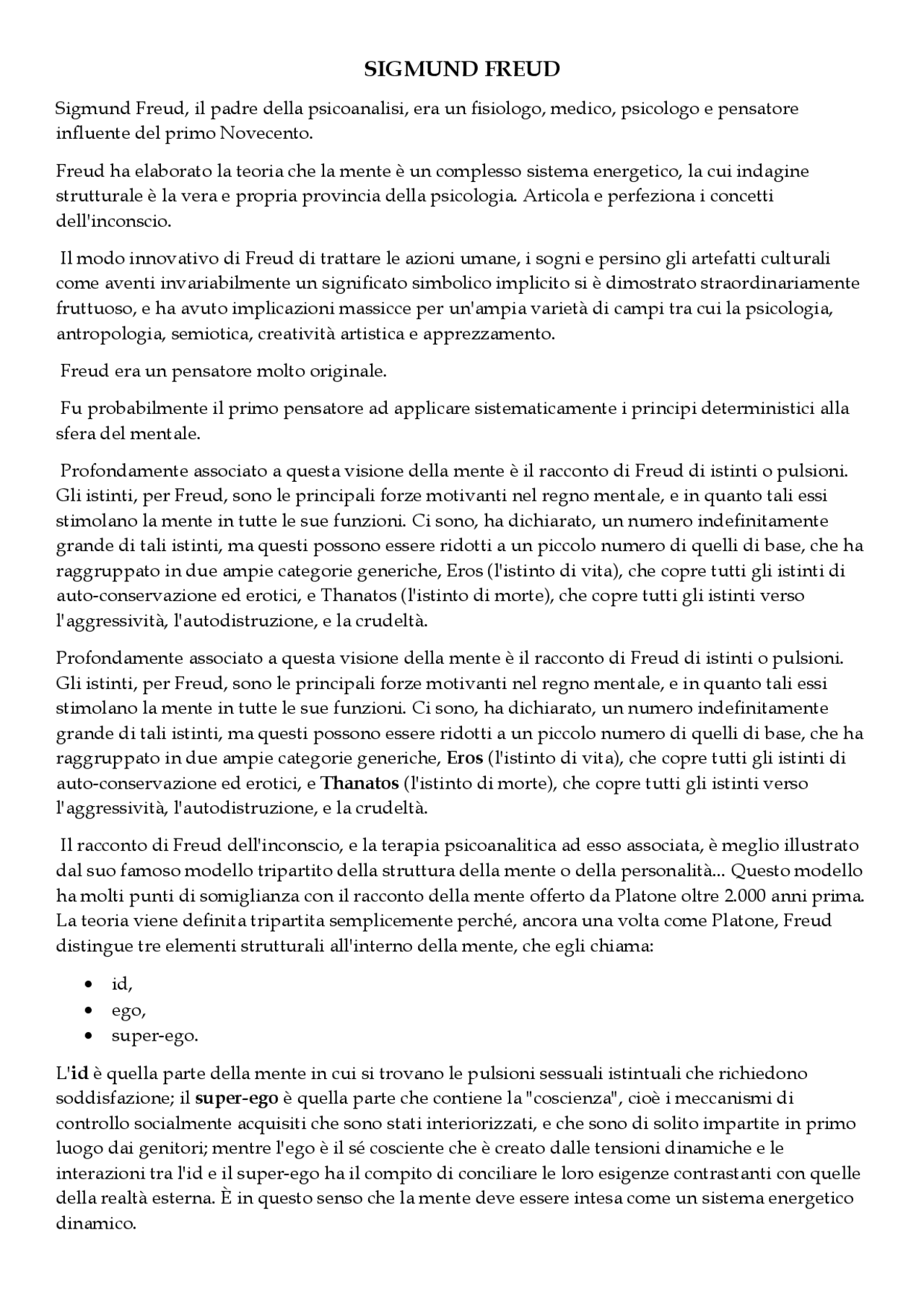 Vita Di Sigmund Freud Docsity
