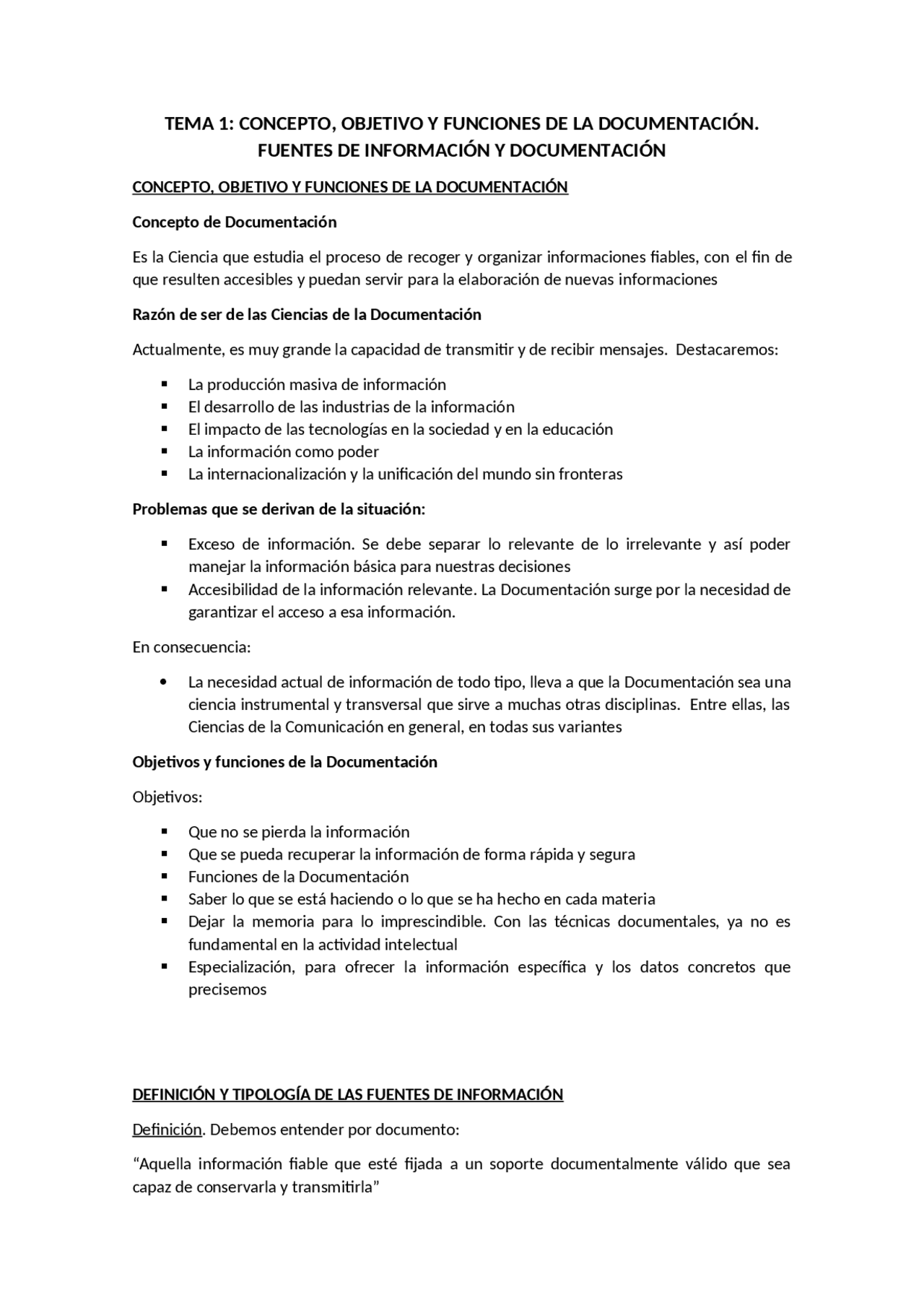 Gestion De Fuentes Documentales Apuntes Docsity