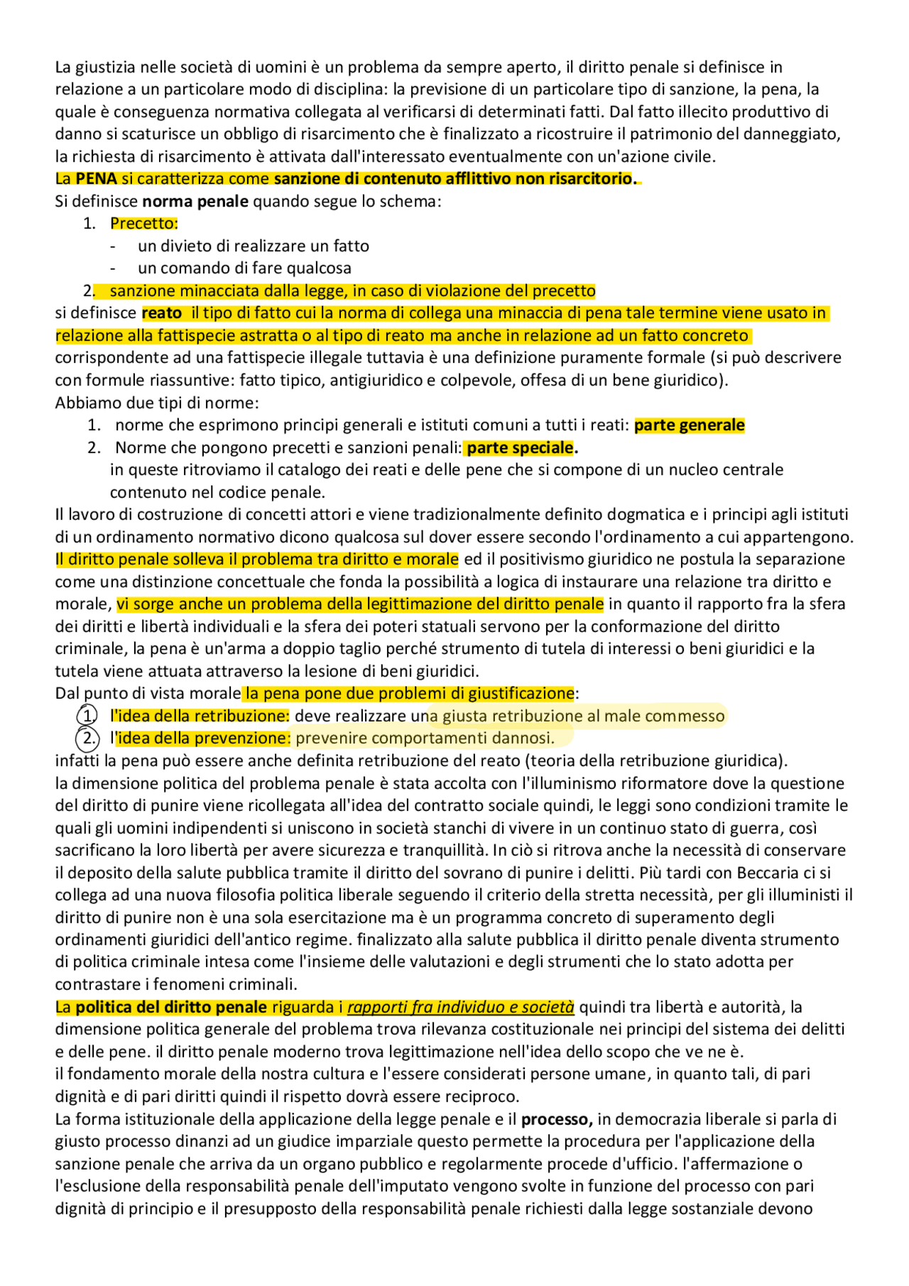 Dispense Diritto Penale 1 Docsity