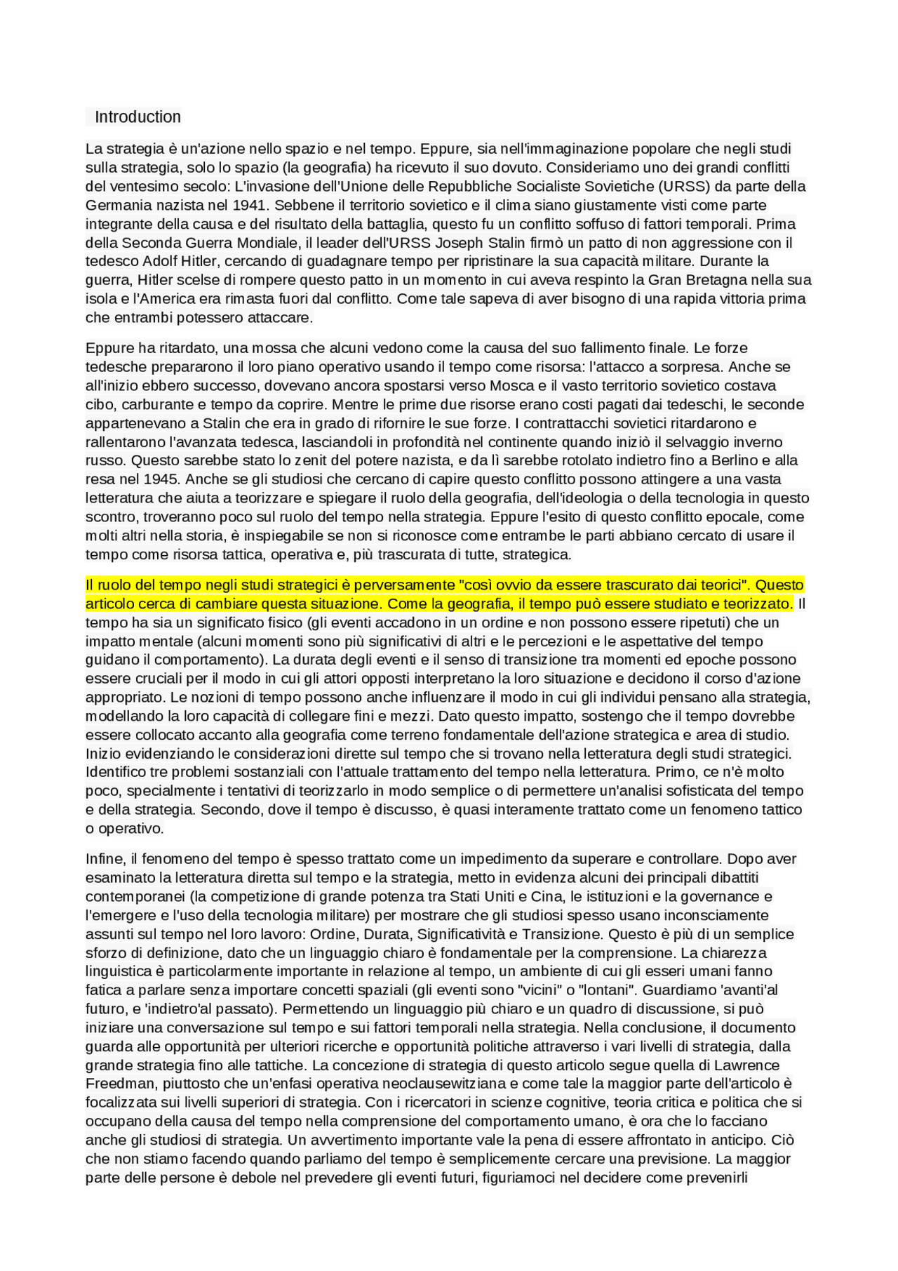 Studi Strategici Petrelli - Docsity