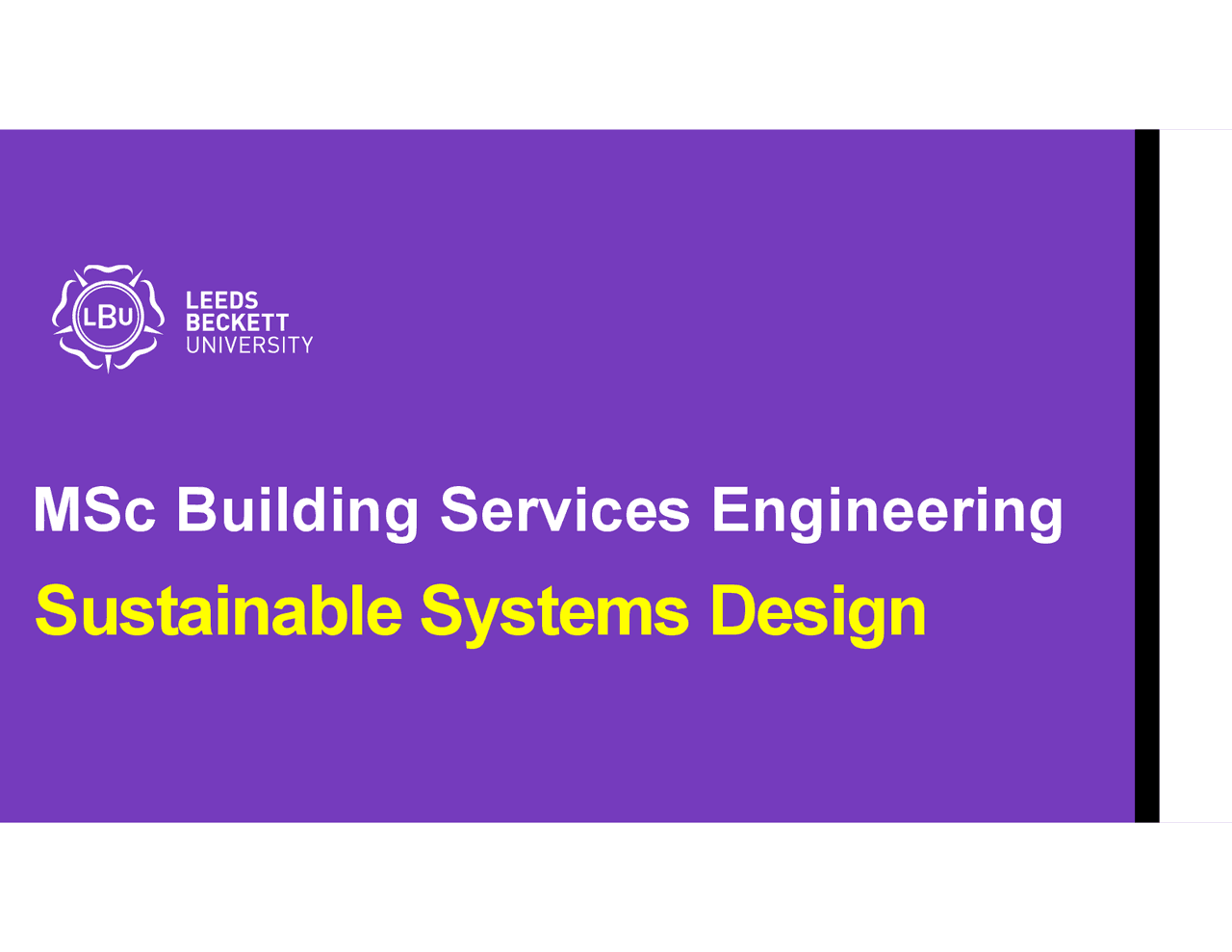 Msc building services engineering - Docsity