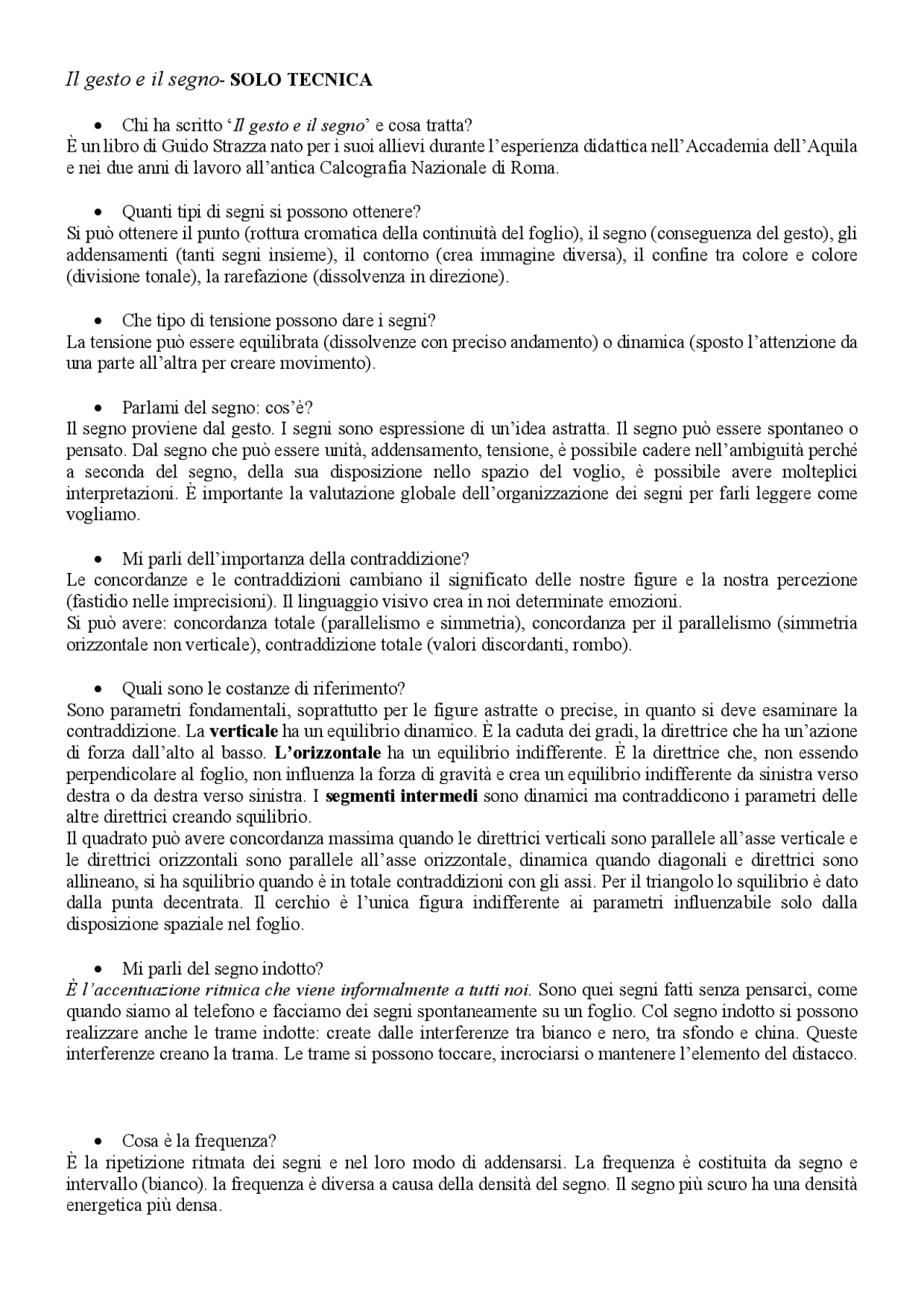 Domanda e risposta incisione calcografica - Docsity