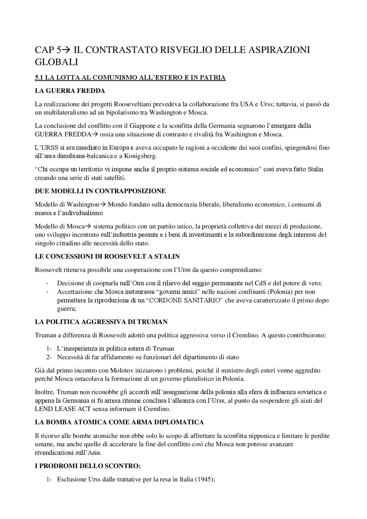 Capitolo 5 La Nazione Indispensabile Docsity