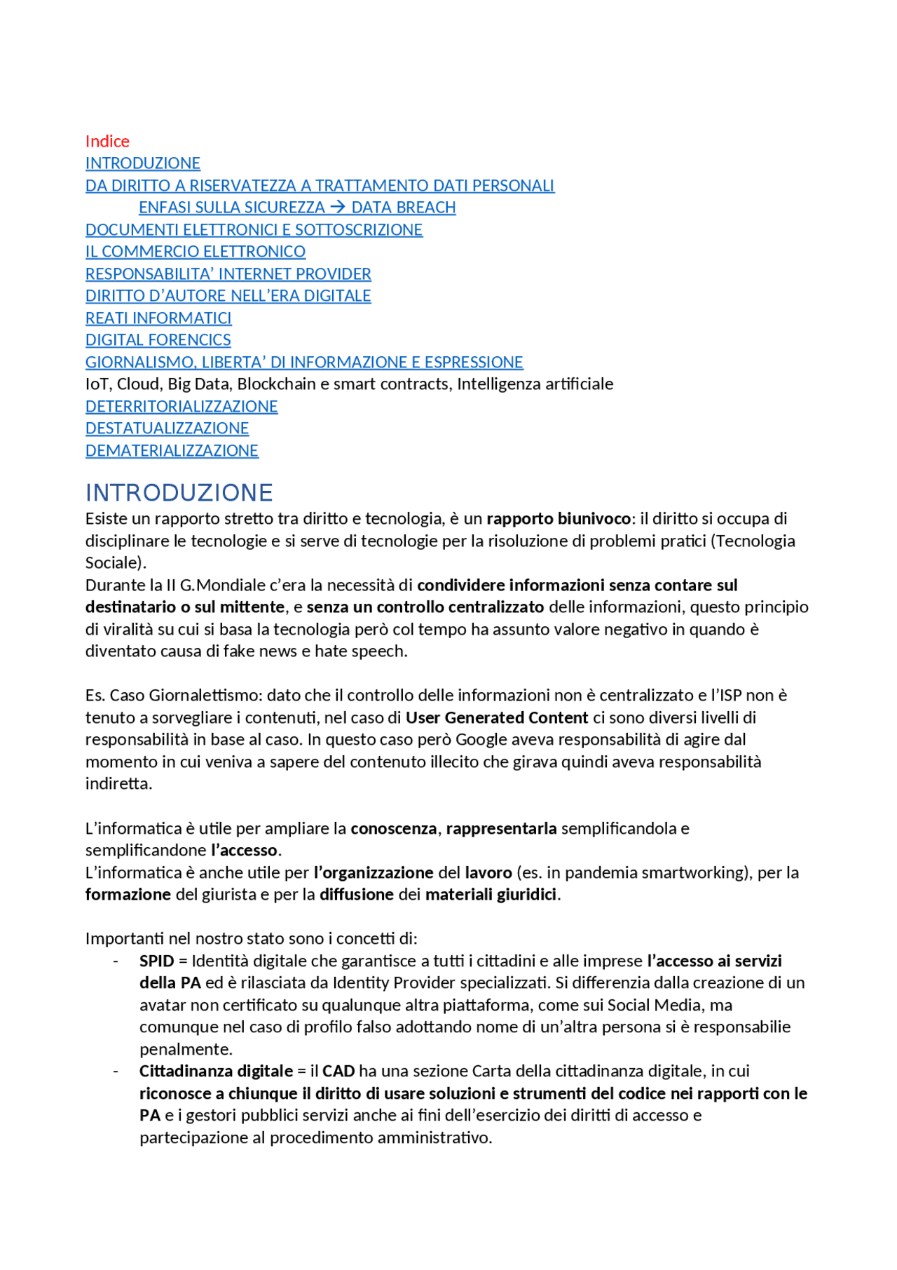 Appunti Informatica Giuridica Docsity