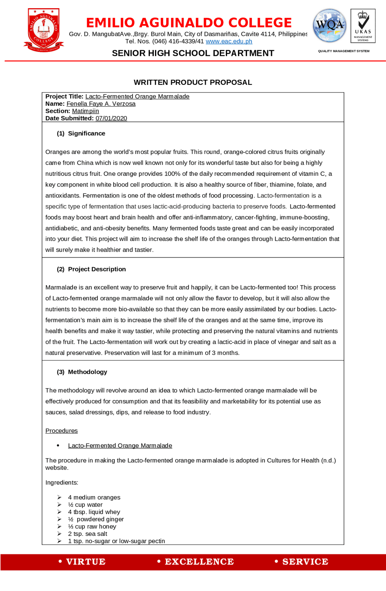 General biology performance task written proposal - Docsity