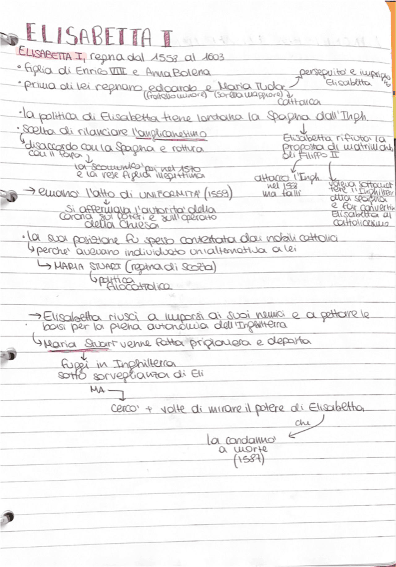 Elisabetta Prima Inghilterra Docsity