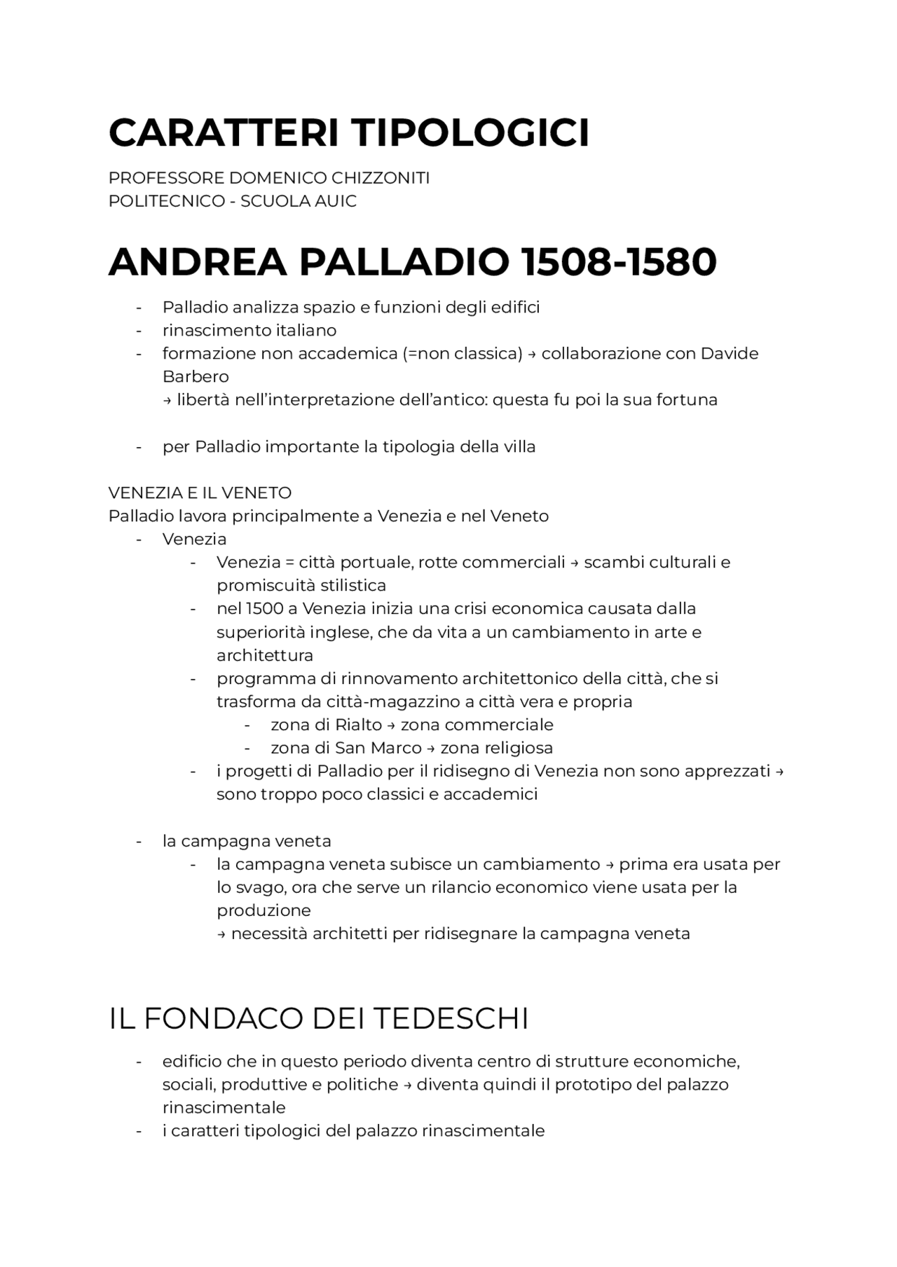 Caratteri Tipologici Chizzoniti Appunti Di Architettura Docsity