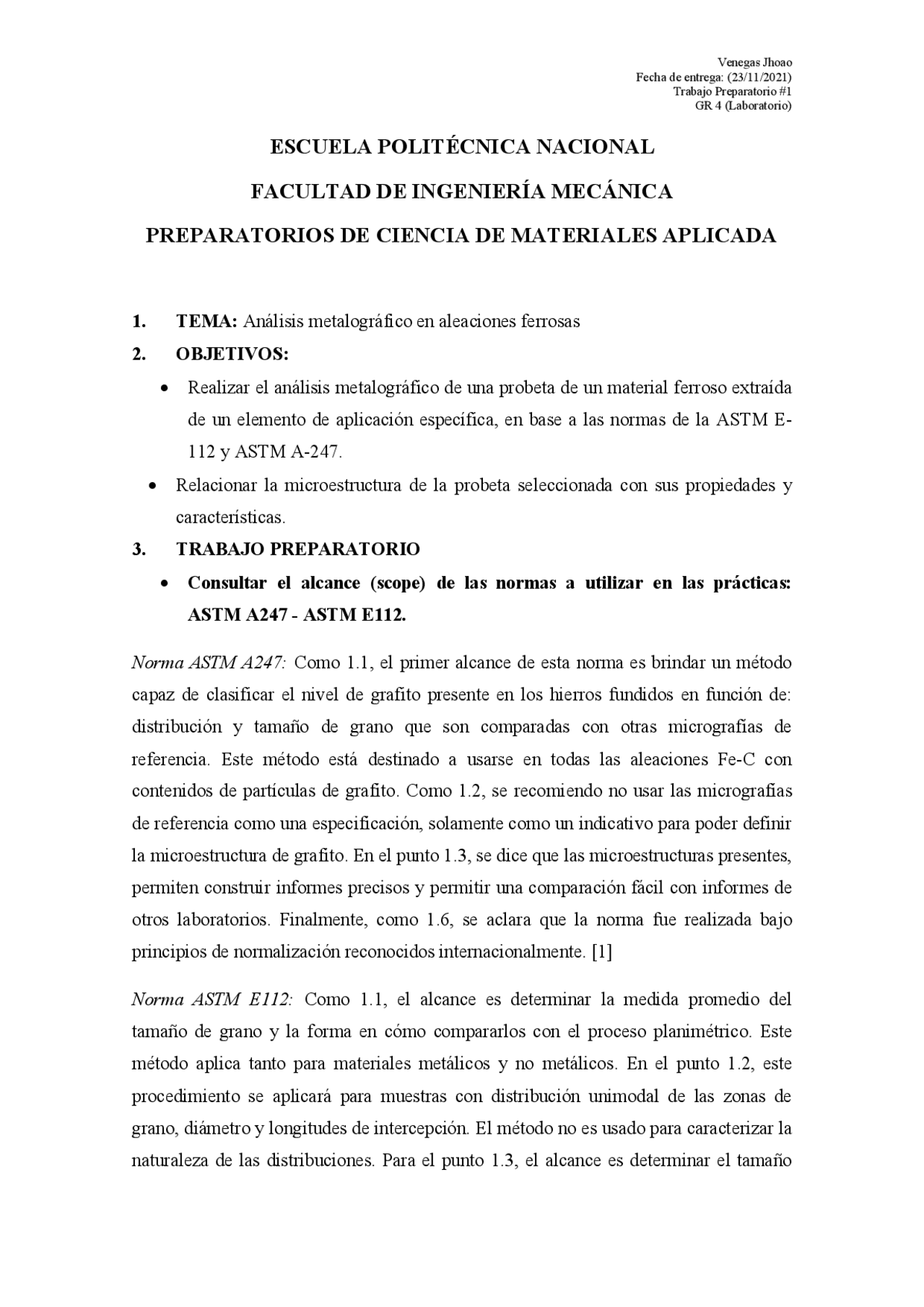 Trabajos Preparatorios Notes De Science Des Matériaux Docsity