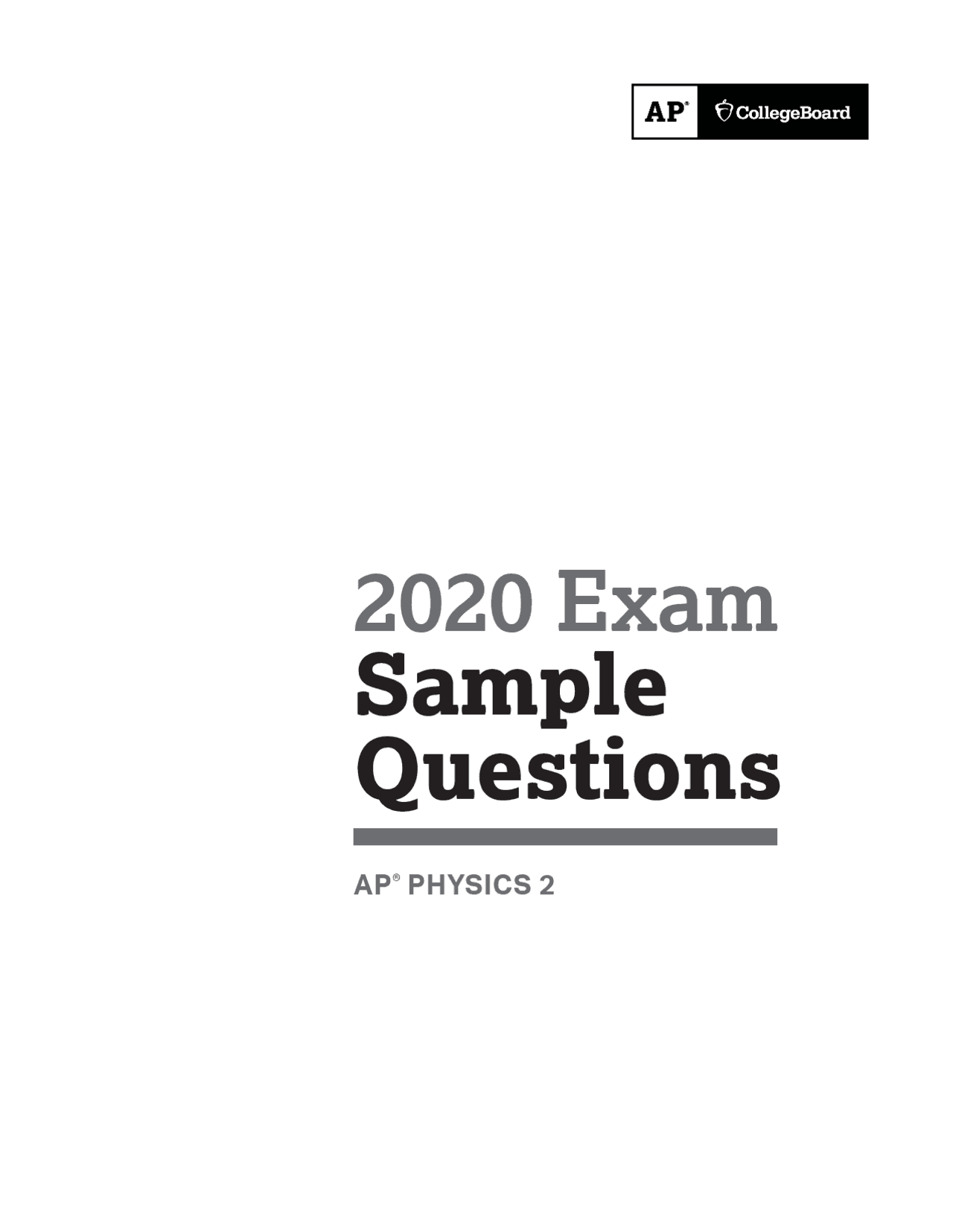 Exam Sample Questions Exams Physics Docsity