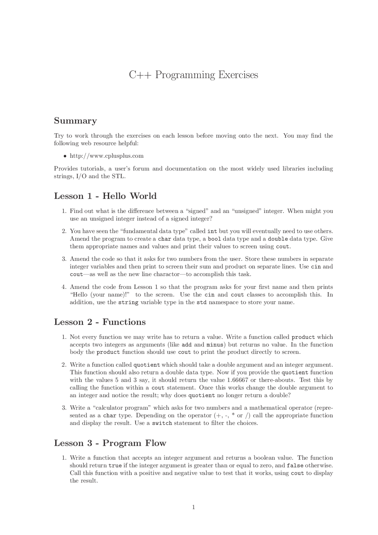 Basic Introduction To C Programming Language Docsity