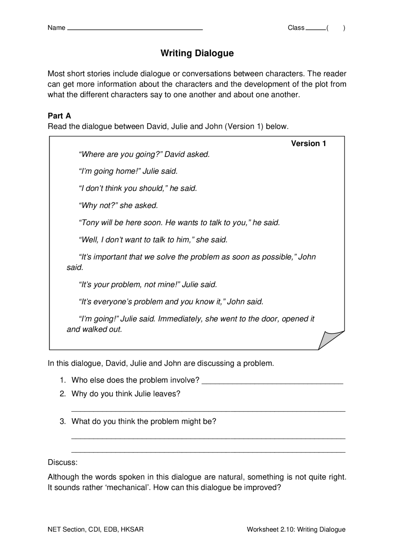 Dialogues Writing And Reading Docsity