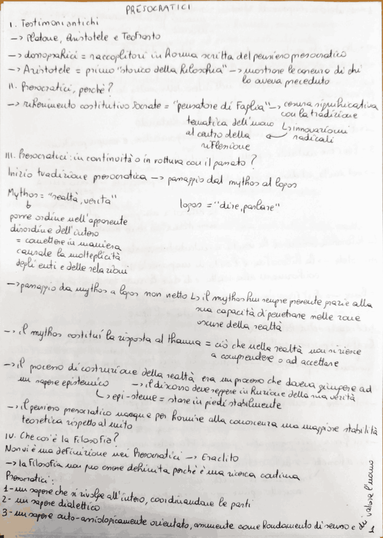 Schema Libro Leggere I Presocratici Docsity