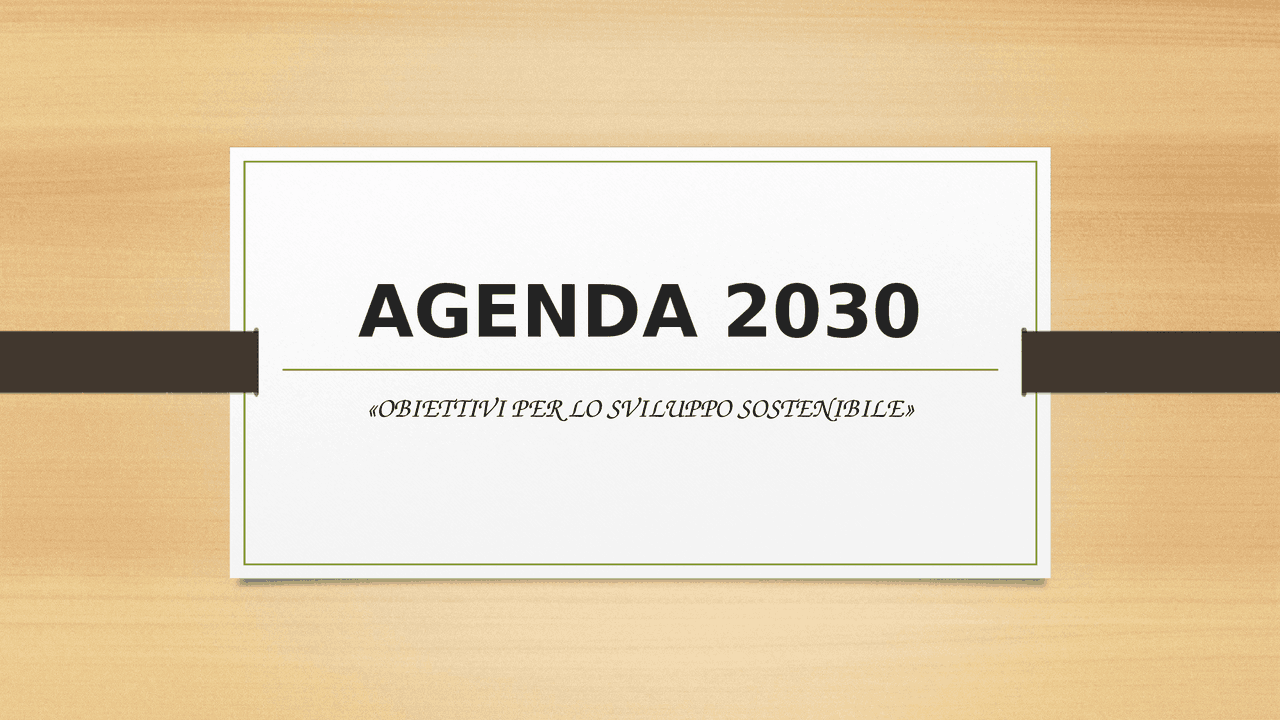 Agenda 2030 powerpoint - Docsity