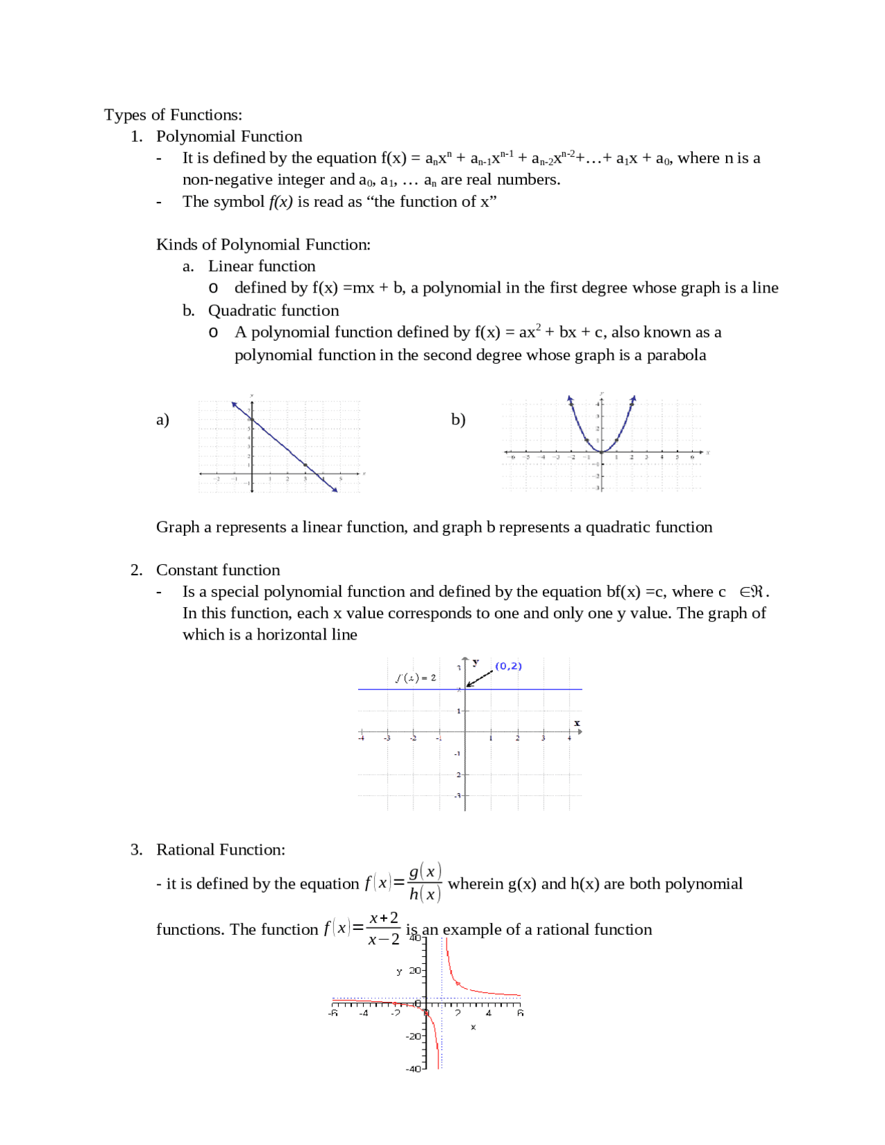 General Mathematics What Is Function Docsity
