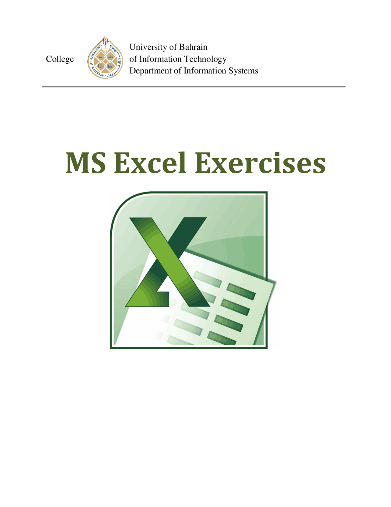 Ms Excel Exercises Exercises Ms Microsoft Excel Skills Docsity
