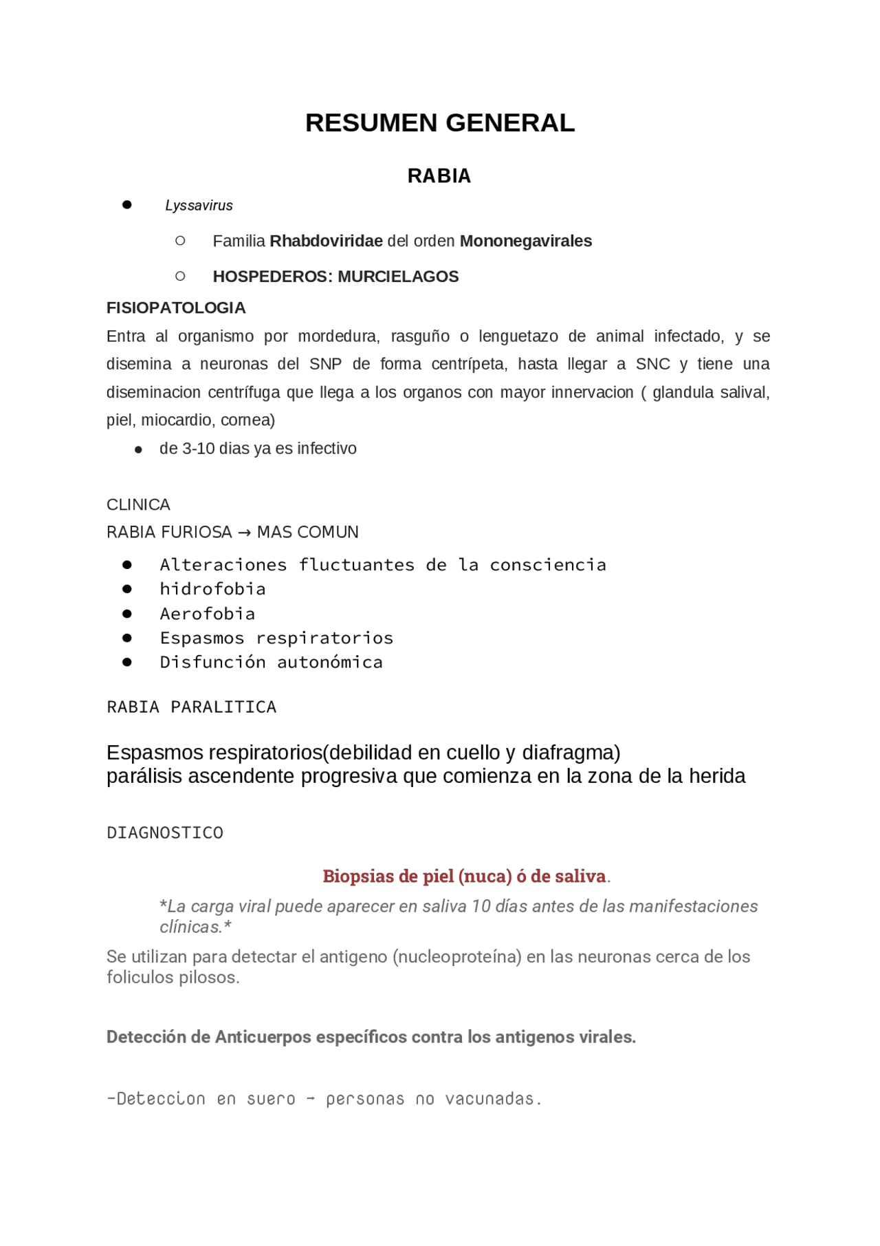 Resumen de medicina interna - Docsity