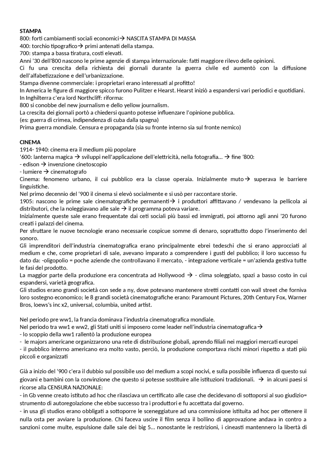 Riassunto Dettagliato Docsity