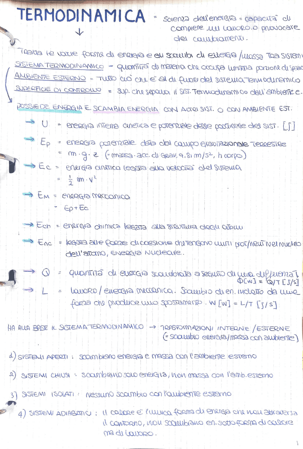 Appunti di TERMODINAMICA (Fisica Tecnica Ambientale) prof. Astolfi ...