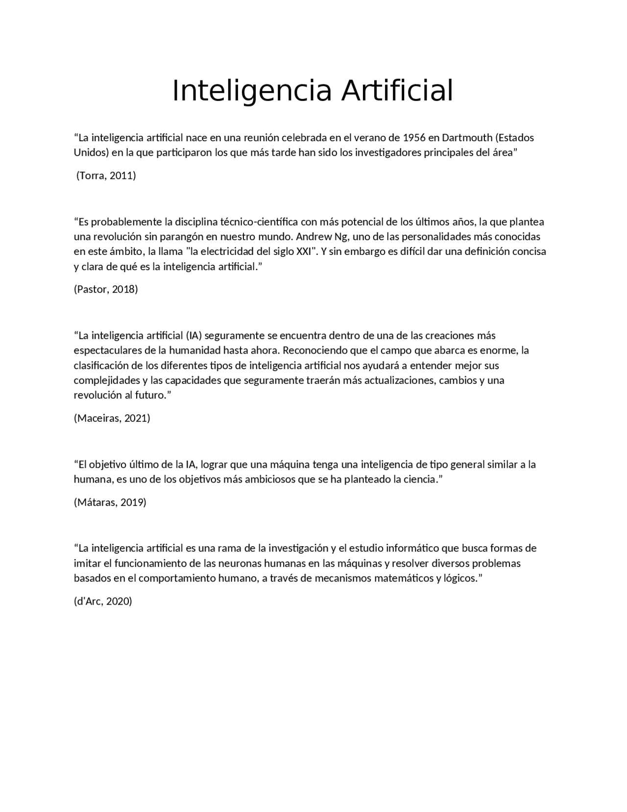 Inteligencia Artificial Docsity