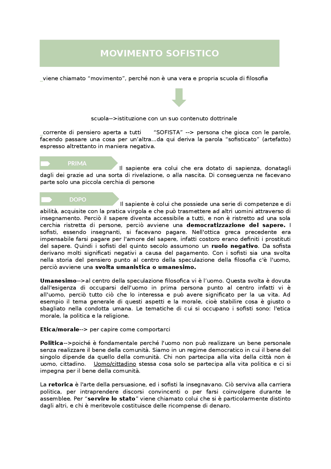Movimento sofistico 001 - Docsity