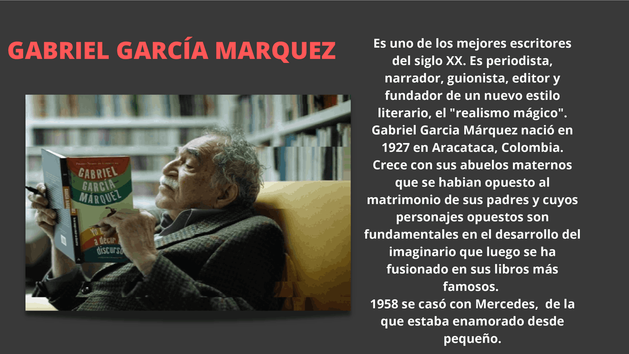 Power point of Gabriel Garcia Marquez | Cheat Sheet Spanish | Docsity
