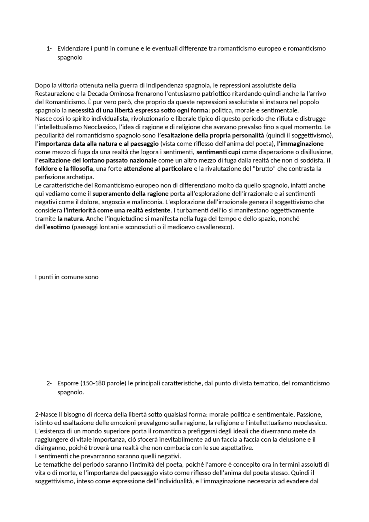 Letteratura Spagnola 1 2022 Esercitazione Obbligatoria Brizi Docsity