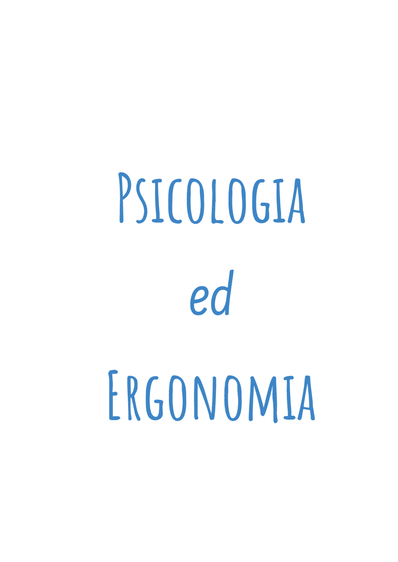 Appunti Del Corso Psicologia Cognitiva Ed Ergonomia Docsity