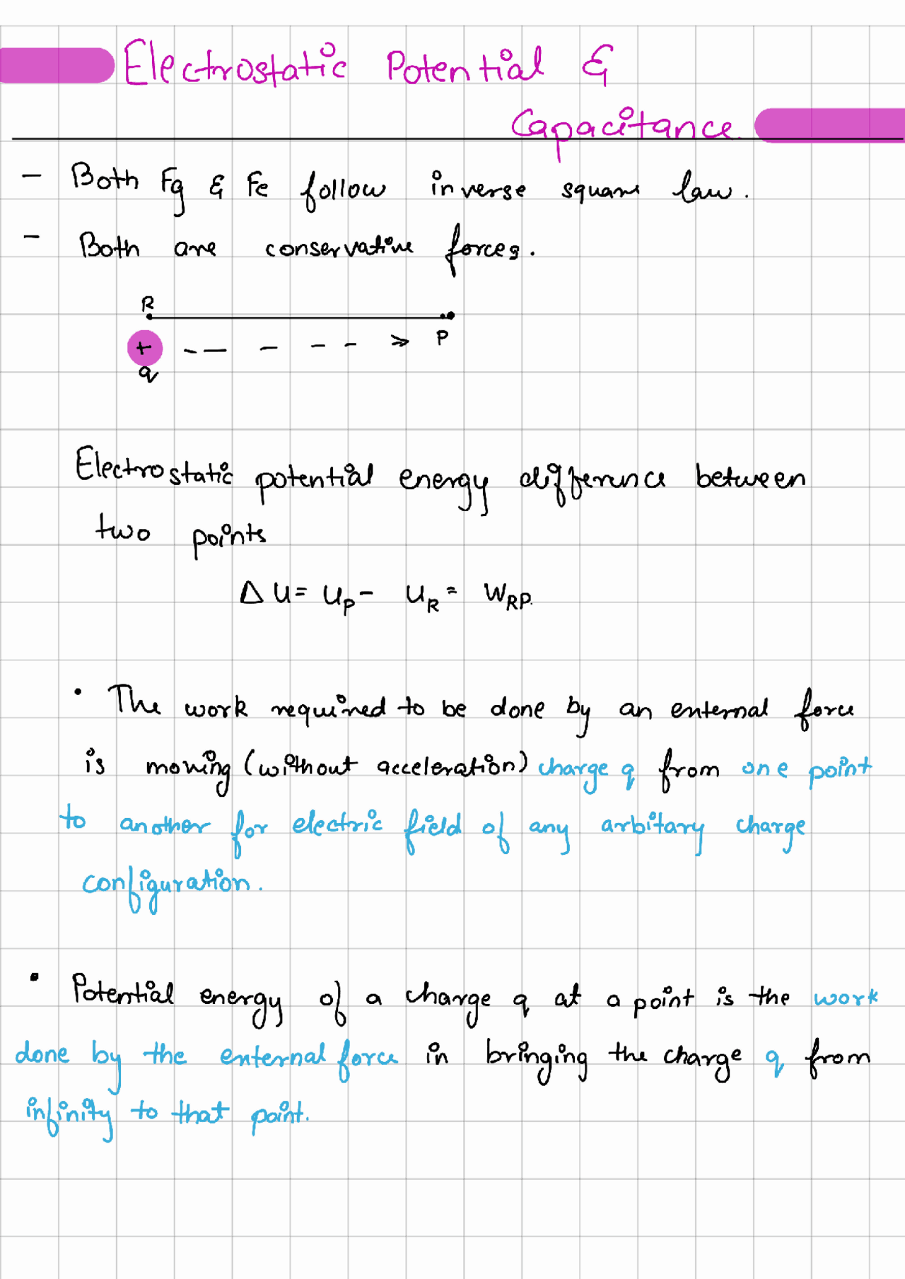 Electrostatic Potential And Capacitance Docsity